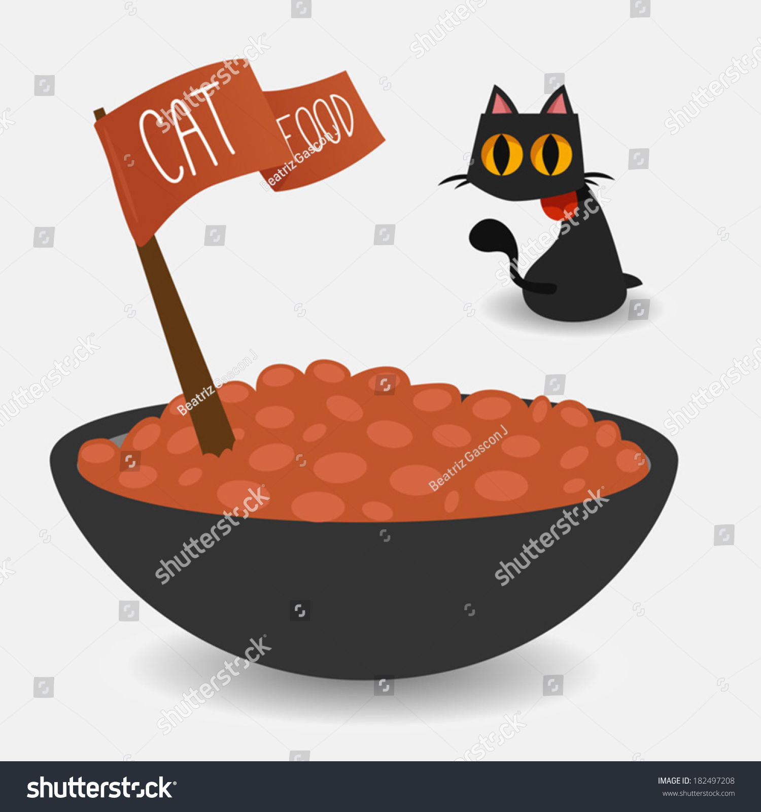 Cat Food Stock Vector (Royalty Free) 182497208 | Shutterstock