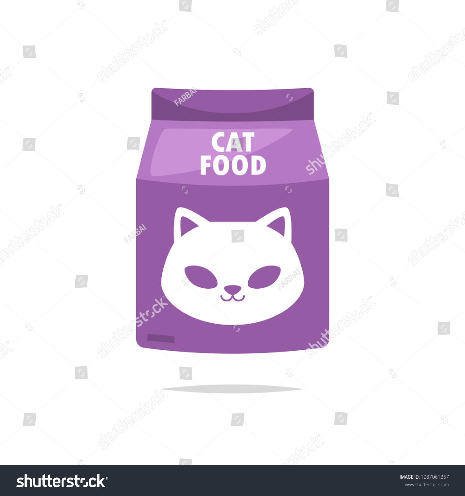 Cat Food Packet Icon Vector Stock Vector (Royalty Free) 1087061357 ...