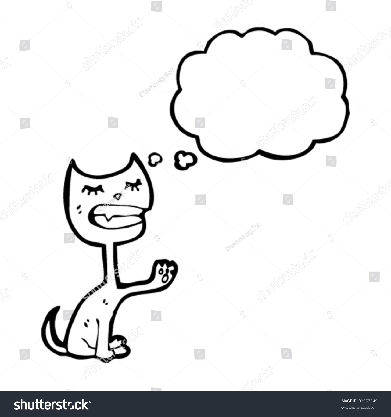 Cat Gesturing Stop Cartoon: เวกเตอร์สต็อก (ปลอดค่าลิขสิทธิ์) 92557549 ...
