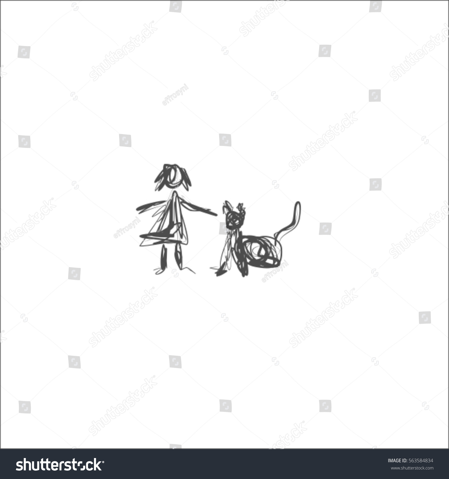 Cat Girl Icon Vector Stock Vector (Royalty Free) 563584834 | Shutterstock