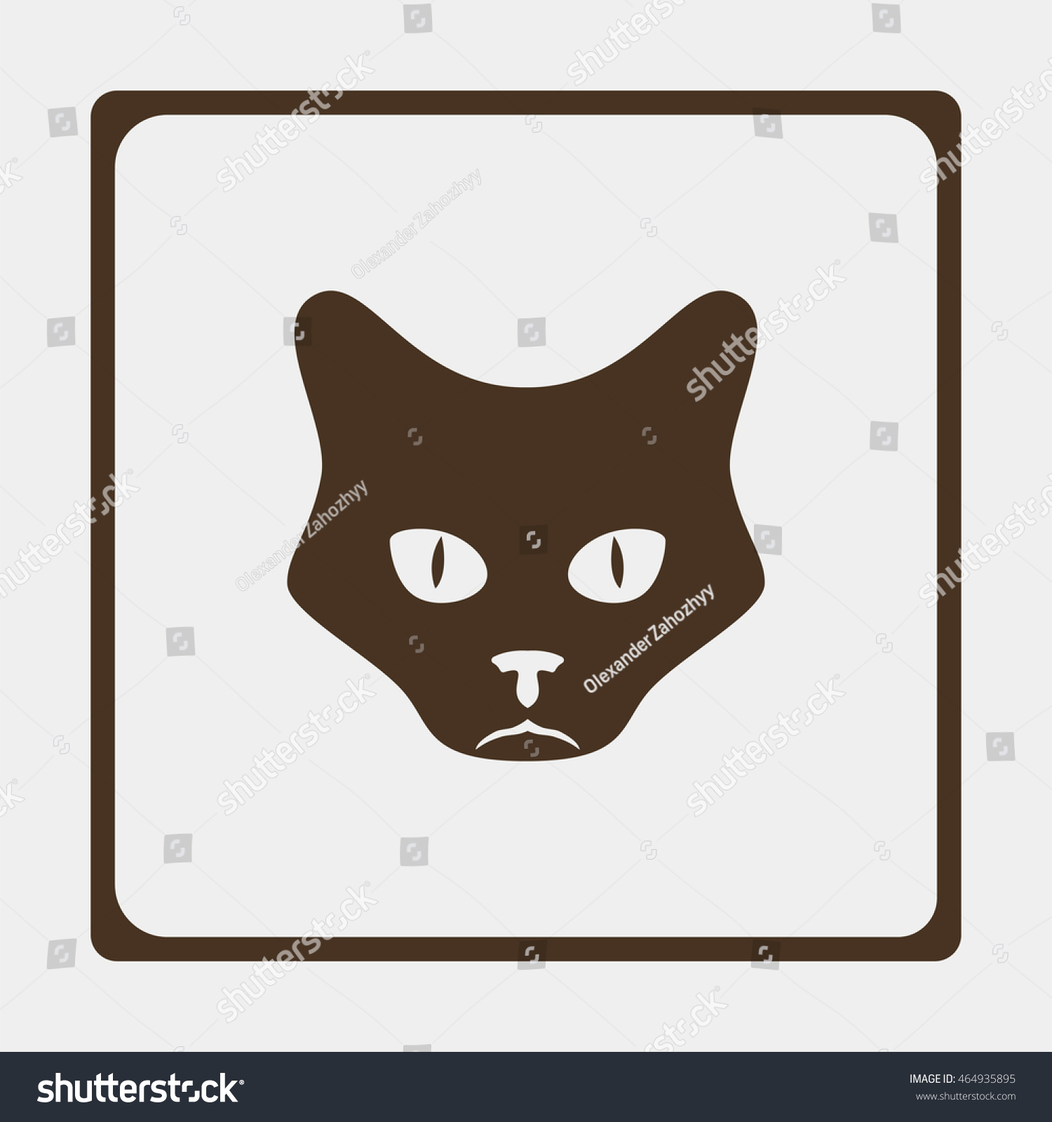 Cat Head Icon Stock Vector (Royalty Free) 464935895 | Shutterstock