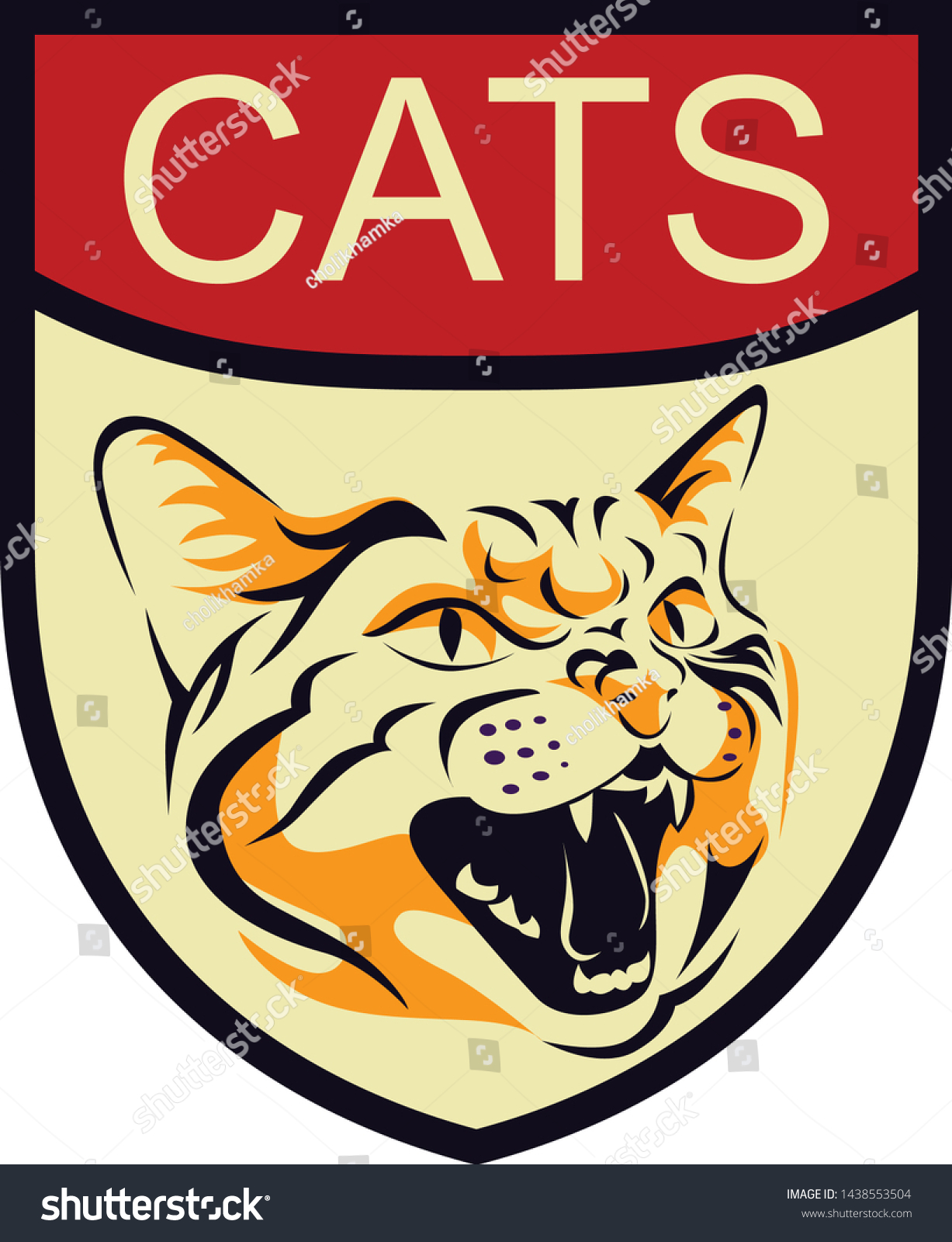 Cat Head Symbol Logo Vector Stock Vector (Royalty Free) 1438553504 ...