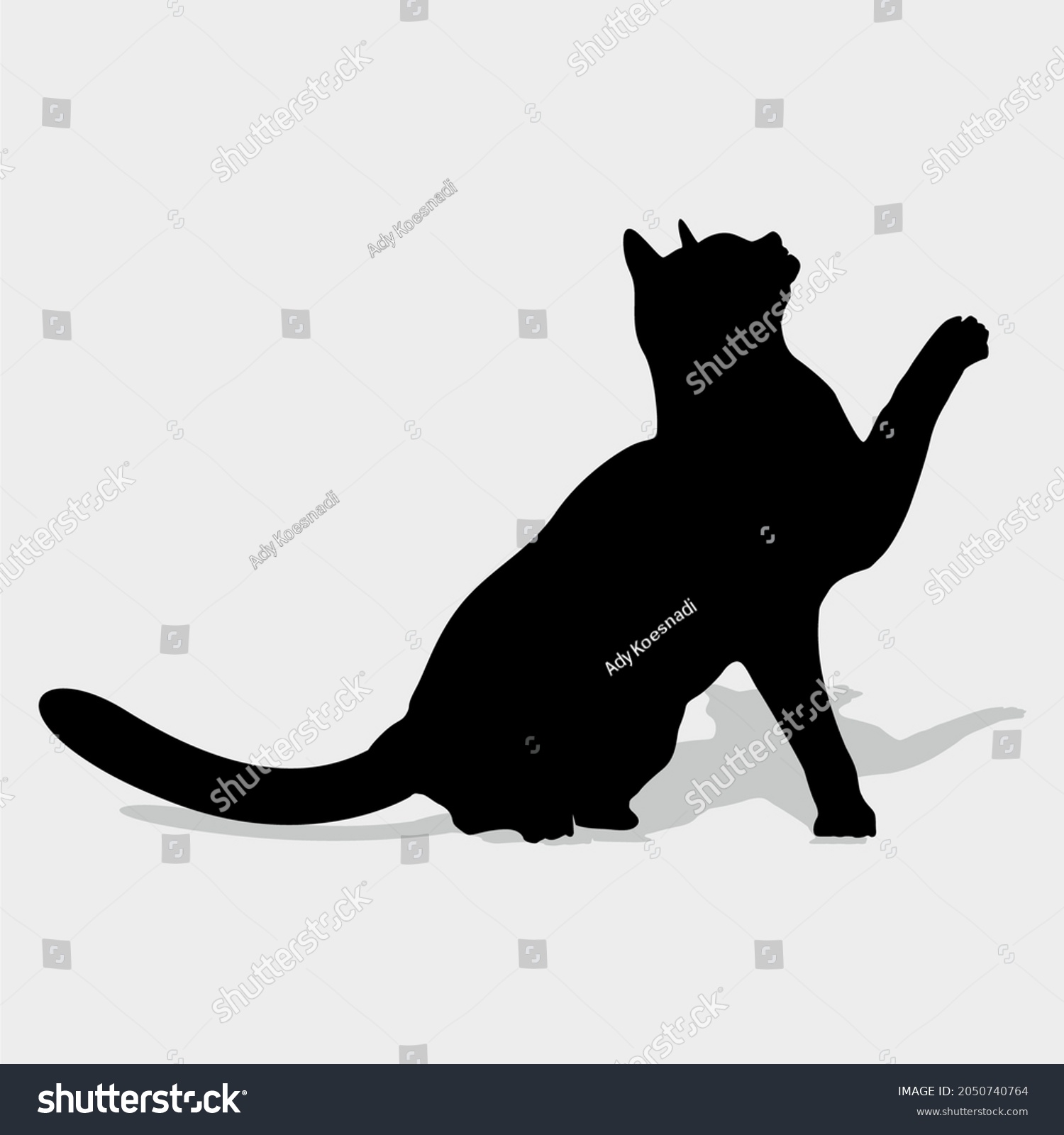 Cat Jumping Vector Illustration Icon Stock Vector (Royalty Free ...