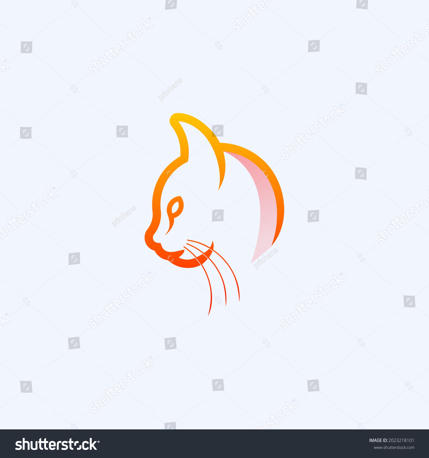 Cat Line Logo Design Premium Stock Vector (Royalty Free) 2023218101 ...