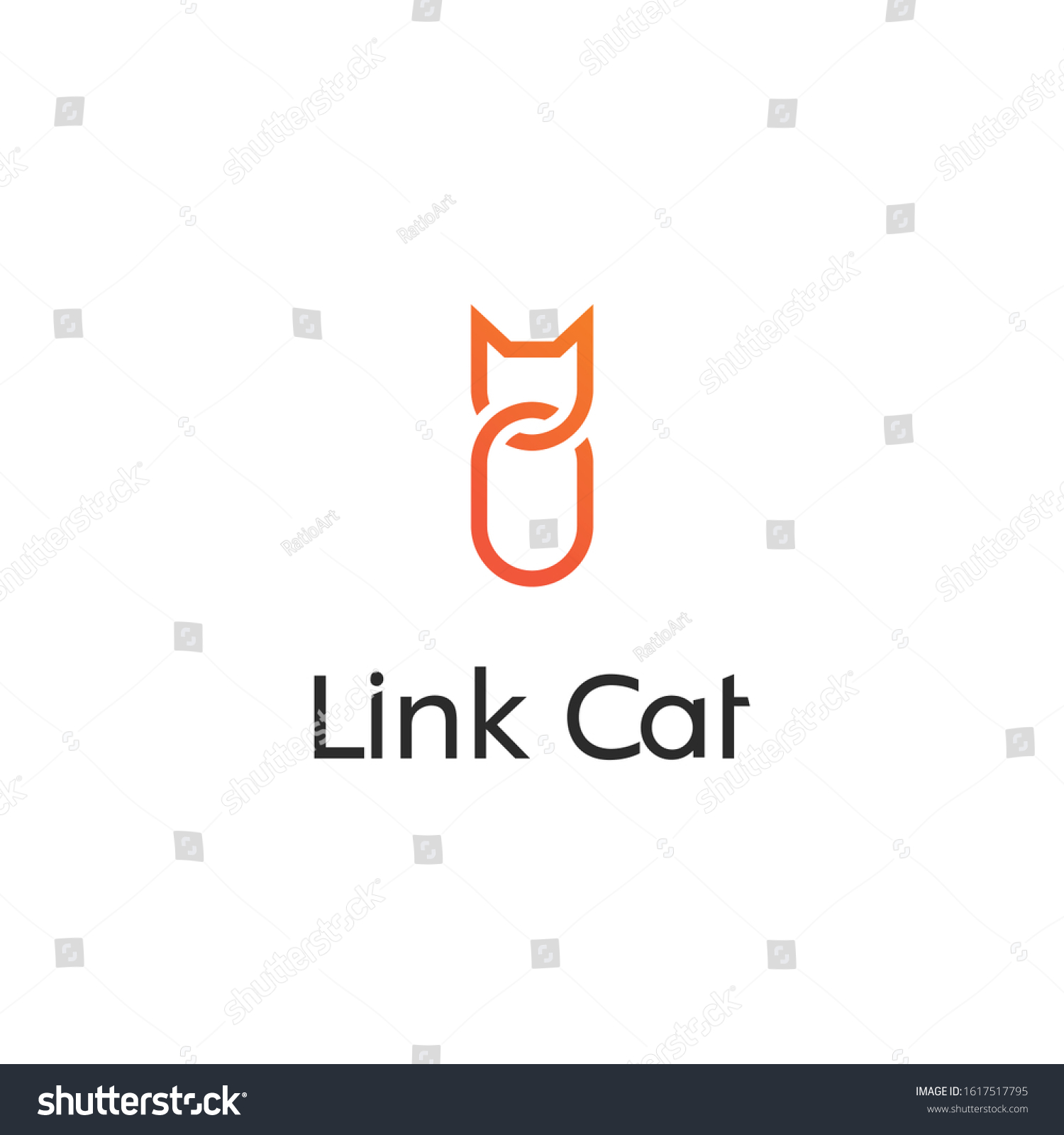 Cat Link Vector Logo Template Stock Vector (Royalty Free) 1617517795 ...