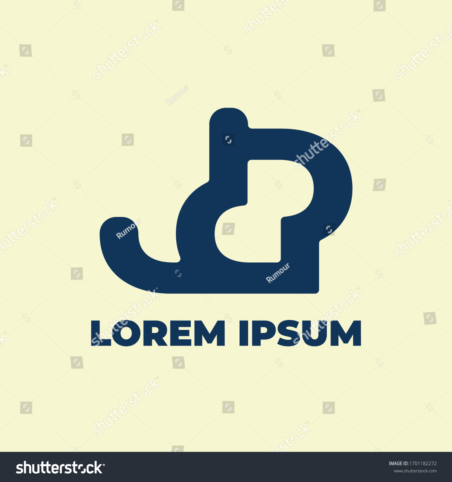 Cat Logo Concept Flat Vector Illustration Stock Vector (Royalty Free ...