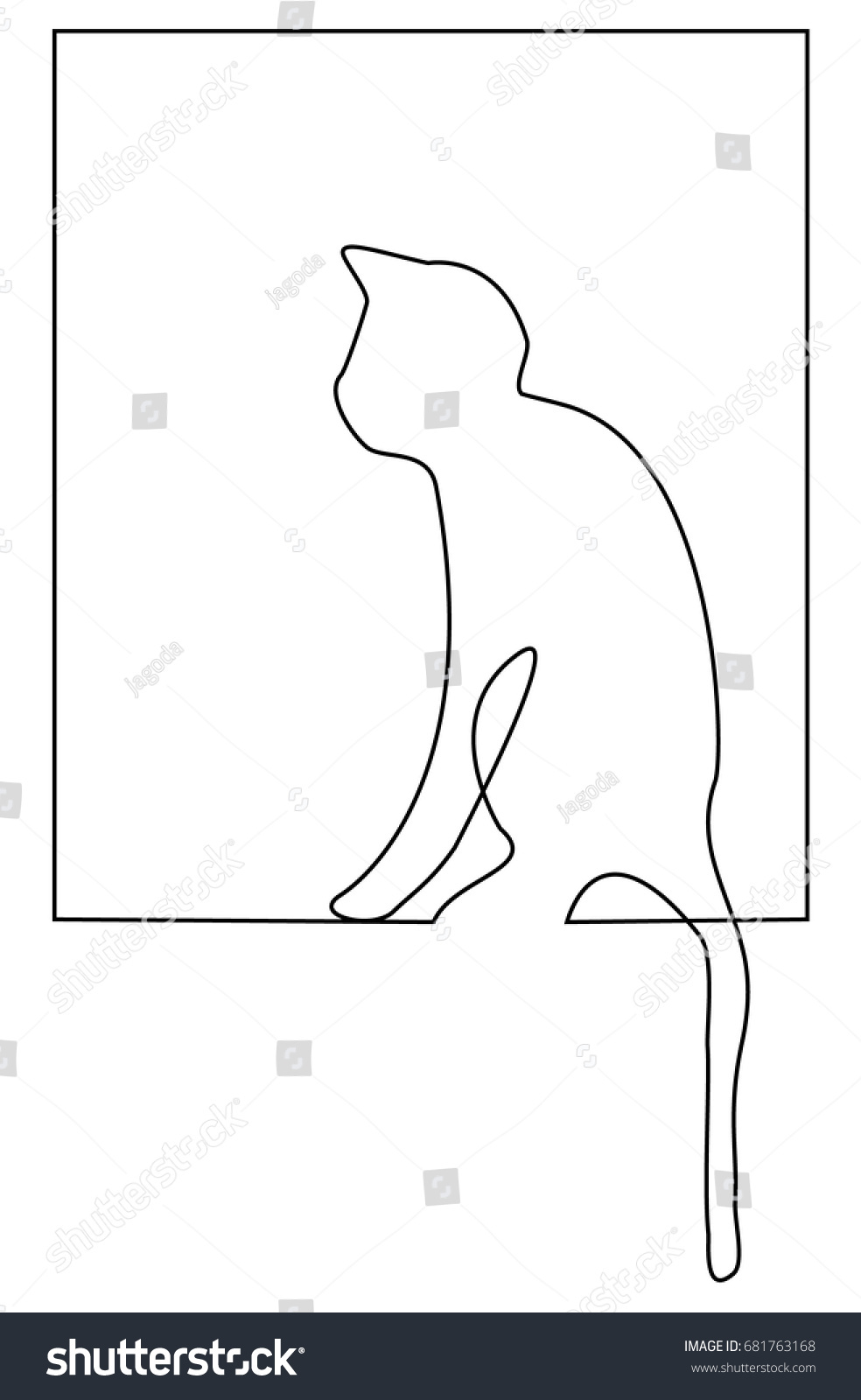 Cat One Line Drawing: เวกเตอร์สต็อก (ปลอดค่าลิขสิทธิ์) 681763168 ...