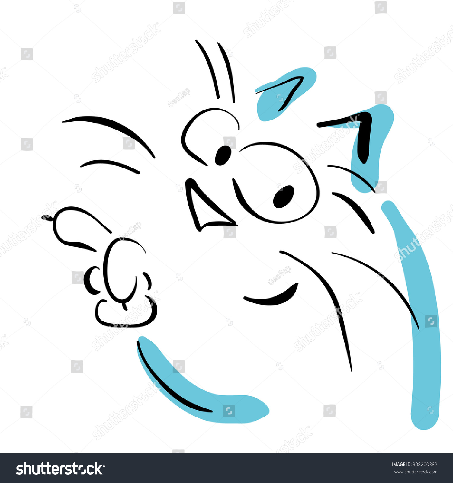 Cat Pointing Finger Vector Illustration : image vectorielle de stock ...