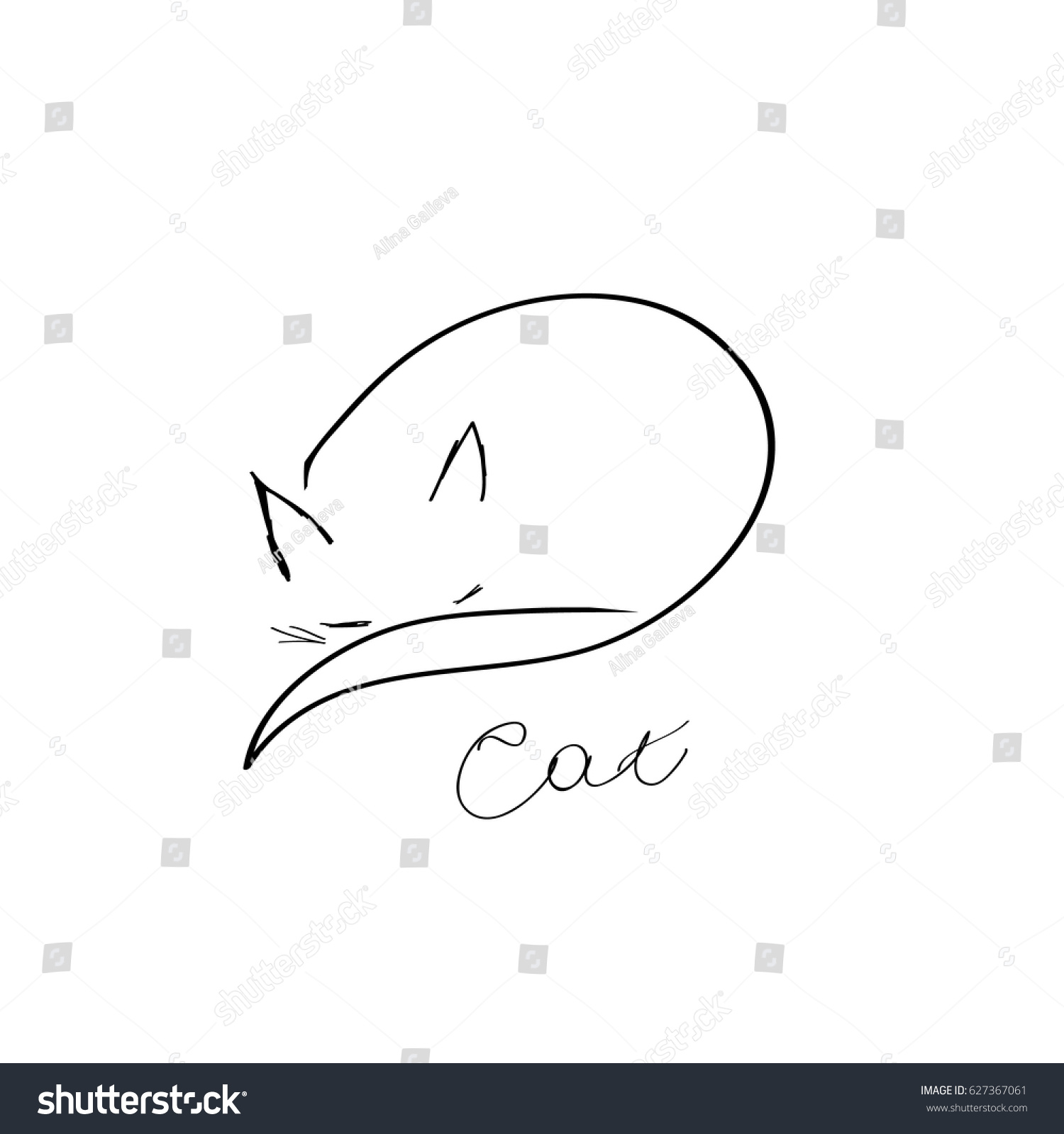 Cat Sign Stock Vector (Royalty Free) 627367061 | Shutterstock