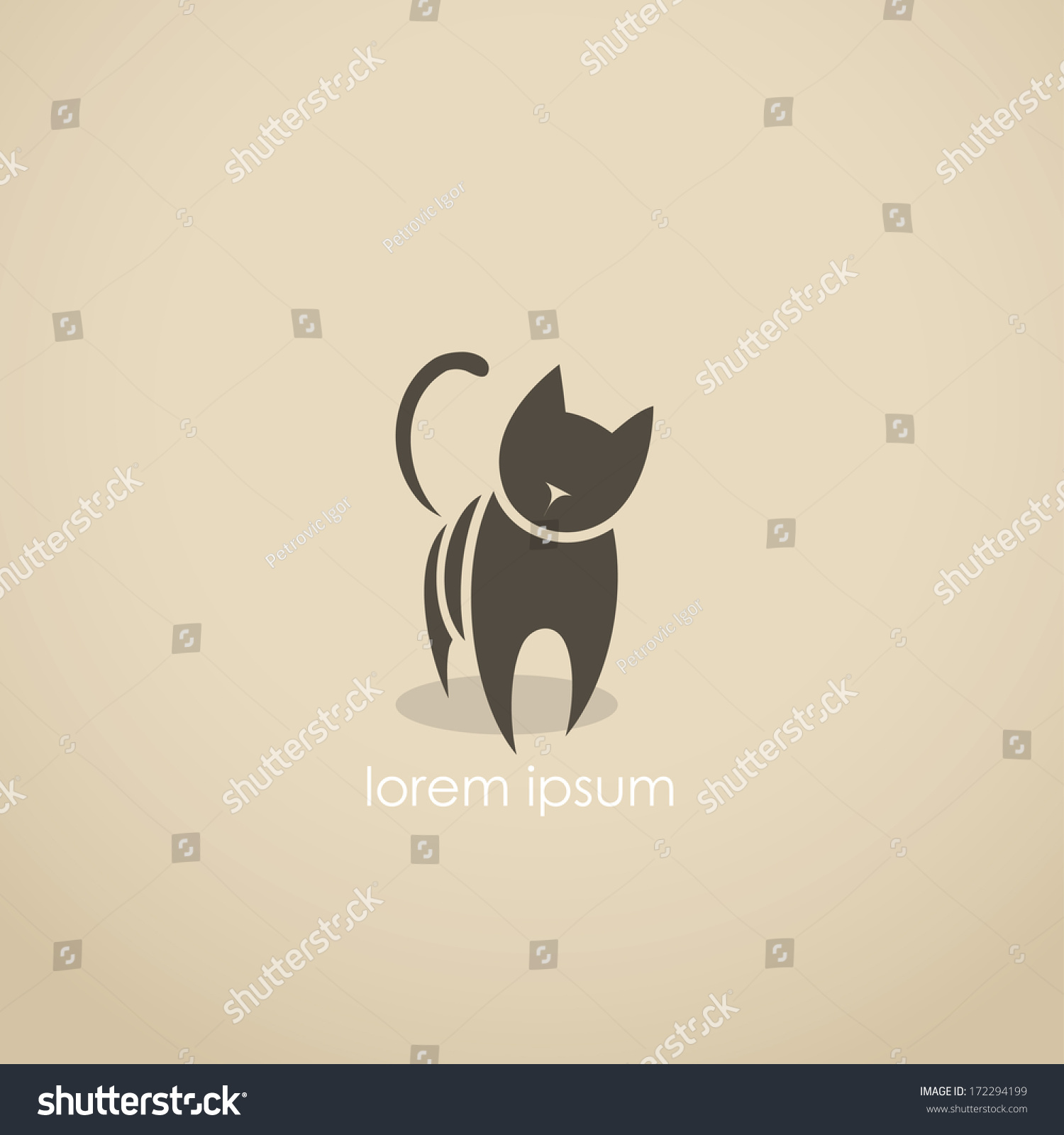 Cat Sign Vector Illustration Stock Vector (Royalty Free) 172294199