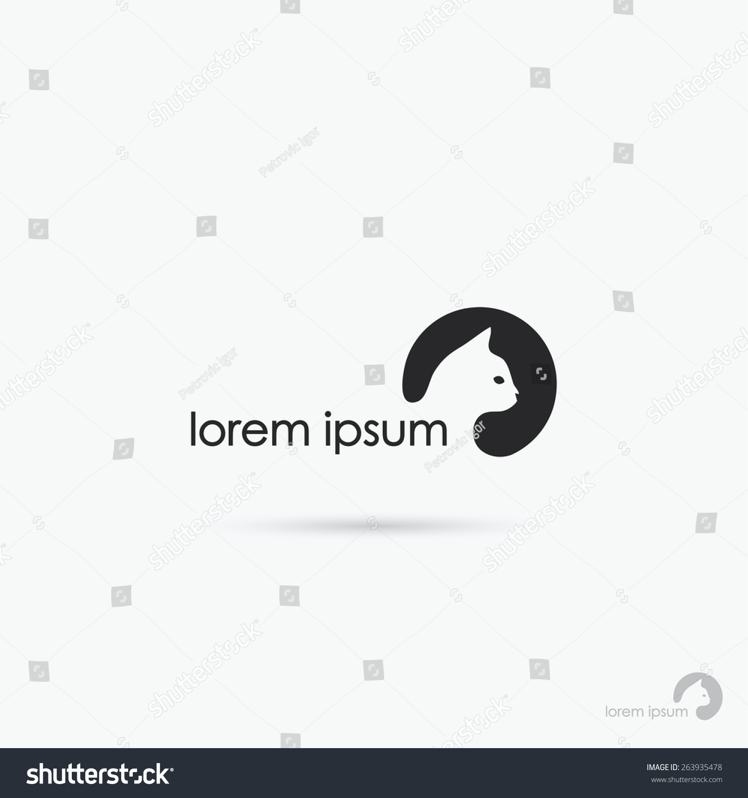Cat Sign Vector Illustration Stock Vector (Royalty Free) 263935478