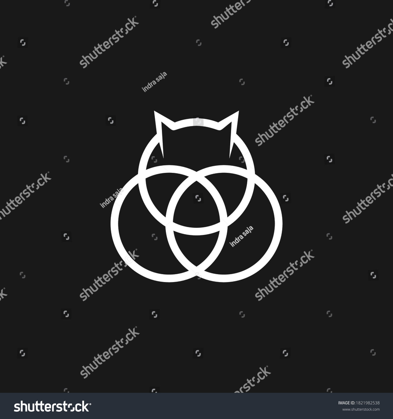 diseño del logotipo de tres círculos: vector de stock (libre de ...