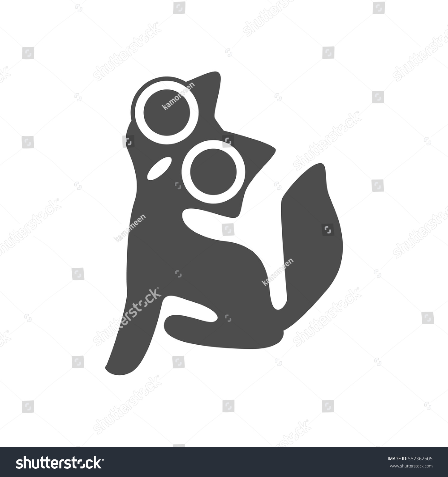 Cat Vector Logo Graphic Design Stock Vector (Royalty Free) 582362605 ...