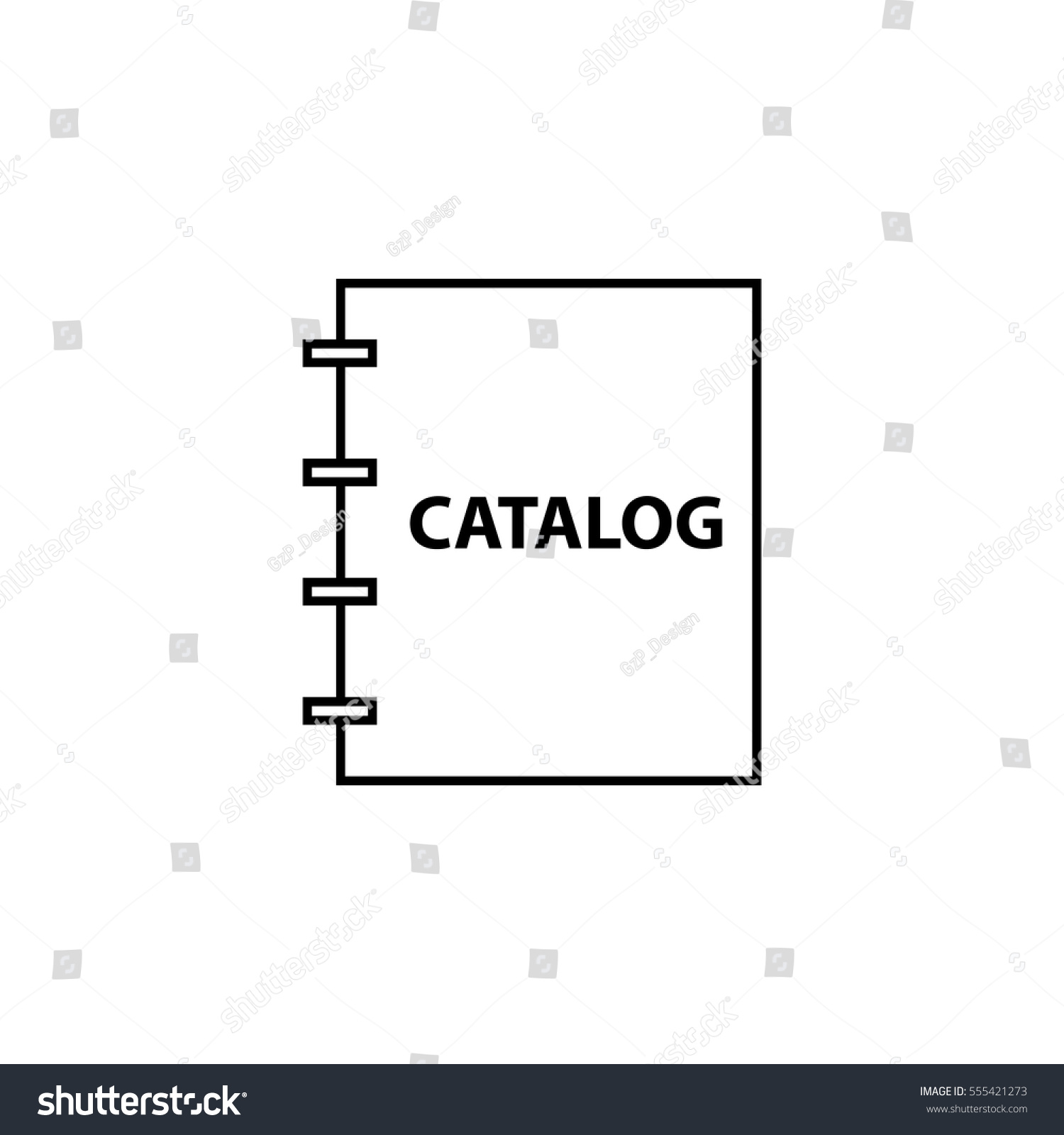 Catalog Icon Vector Illustration Stock Vector (Royalty Free) 555421273 ...