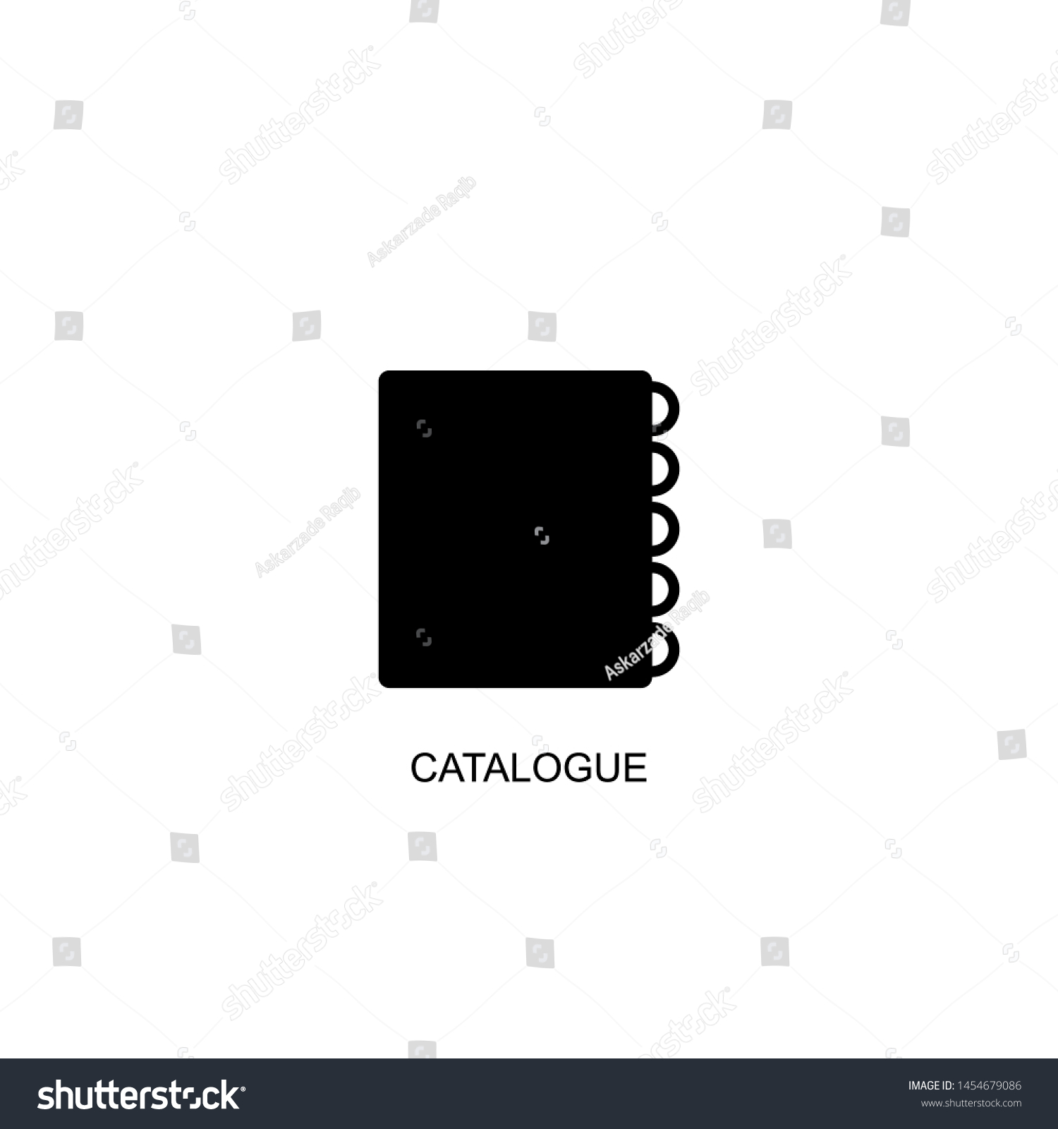 Catalogue Icon Vector Black Design Stock Vector (Royalty Free) 1454679086