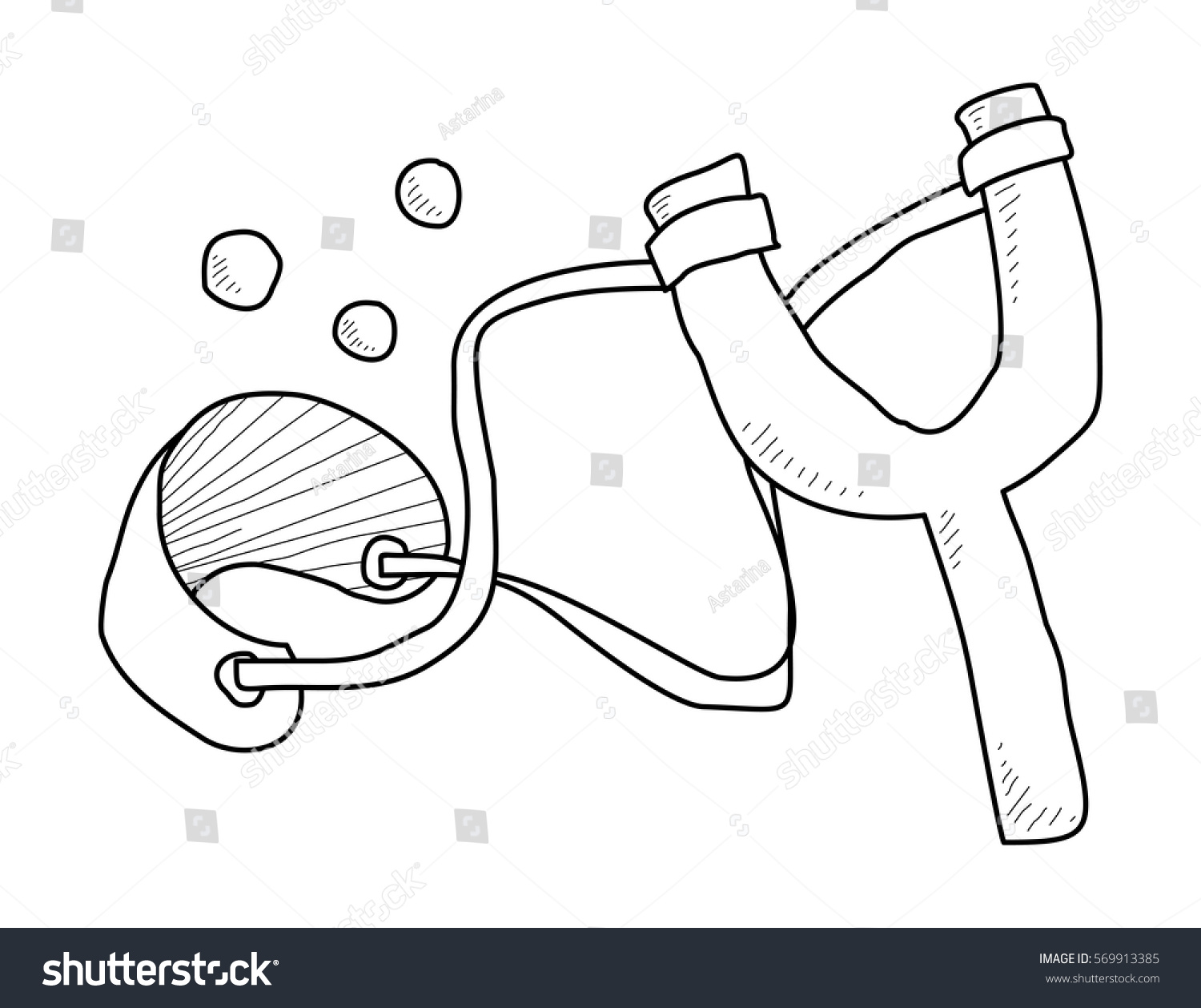 Catapult Doodle Stock Vector (Royalty Free) 569913385