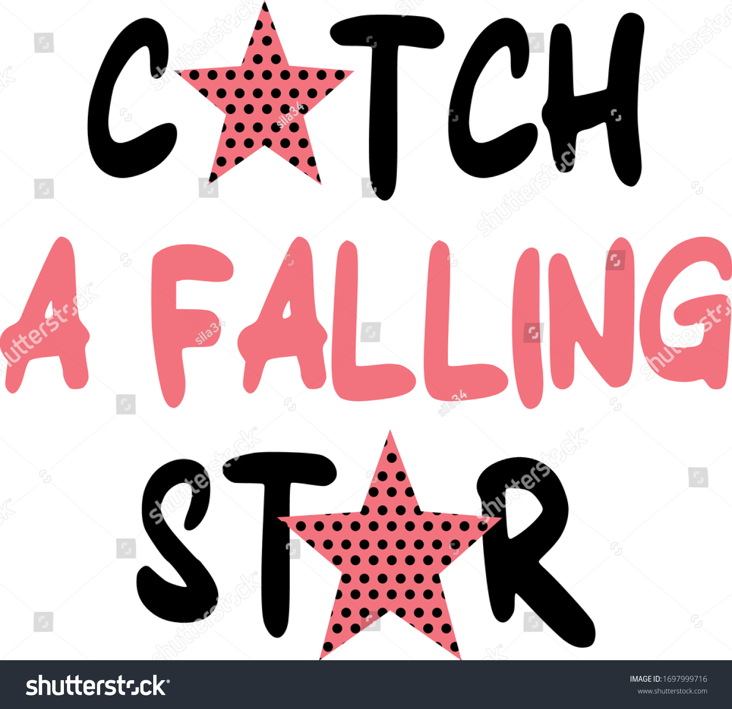 Catch Falling Star Cartoon Design Stock Vector (Royalty Free ...