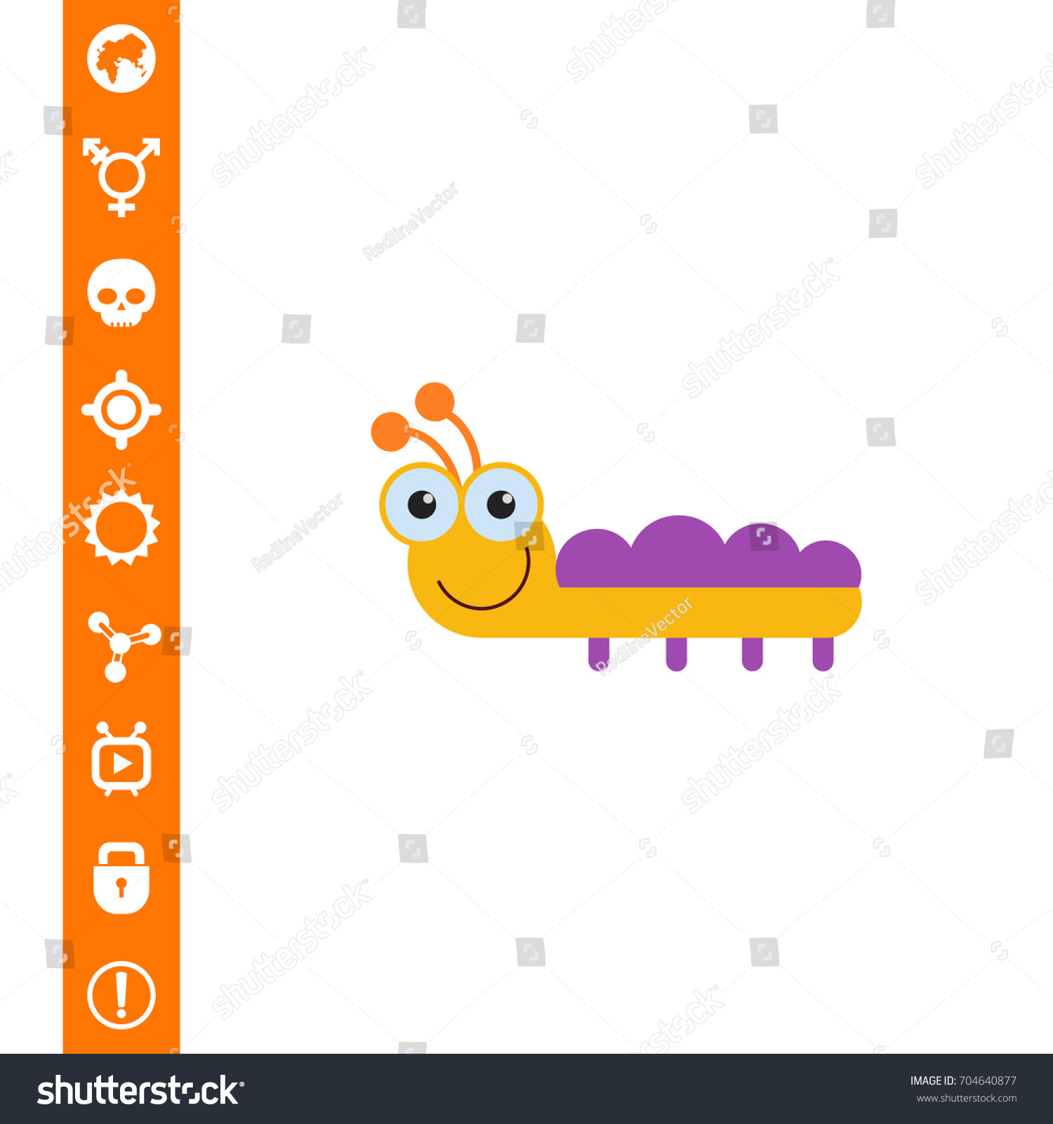 Caterpillar Icon Stock Vector (Royalty Free) 704640877 | Shutterstock