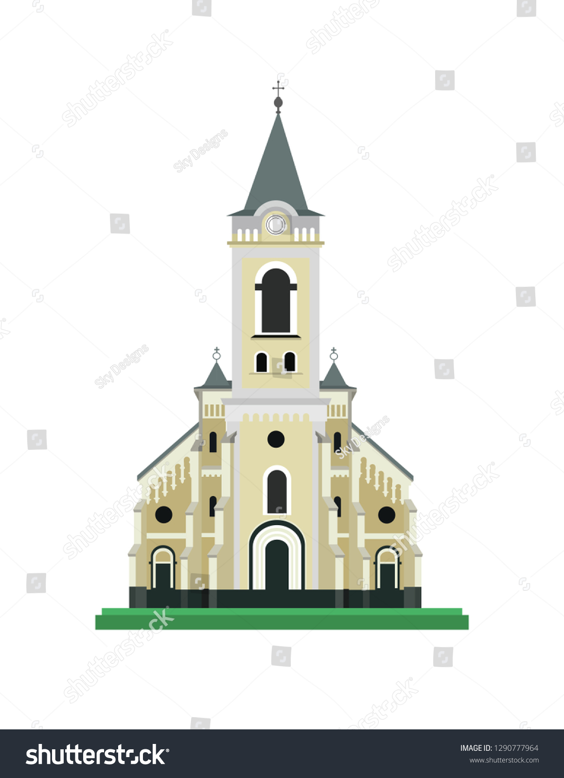 Catholic Church Vector: vector de stock (libre de regalías) 1290777964
