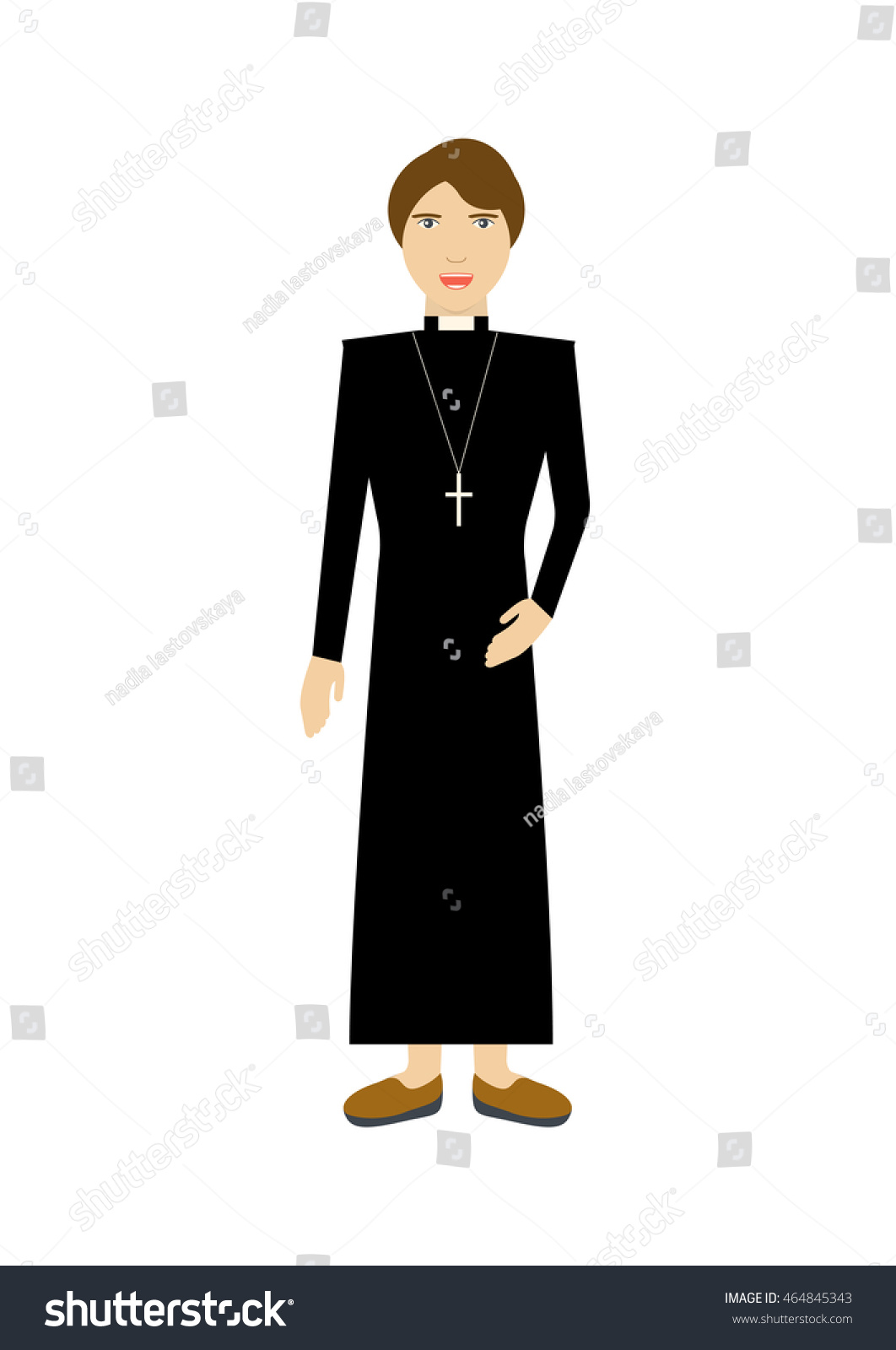 Catholic Priest Stock Vector (Royalty Free) 464845343 | Shutterstock