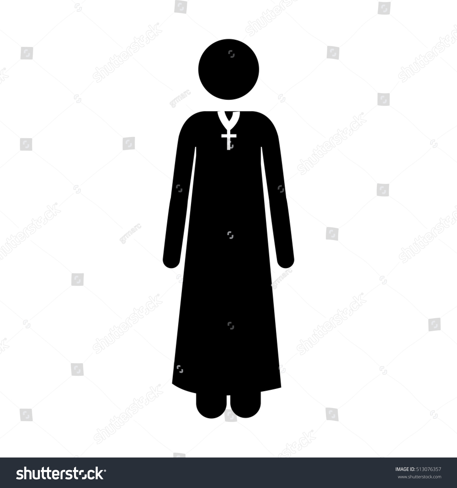 Catholic Priest Icon Image Stock Vector (Royalty Free) 513076357 ...