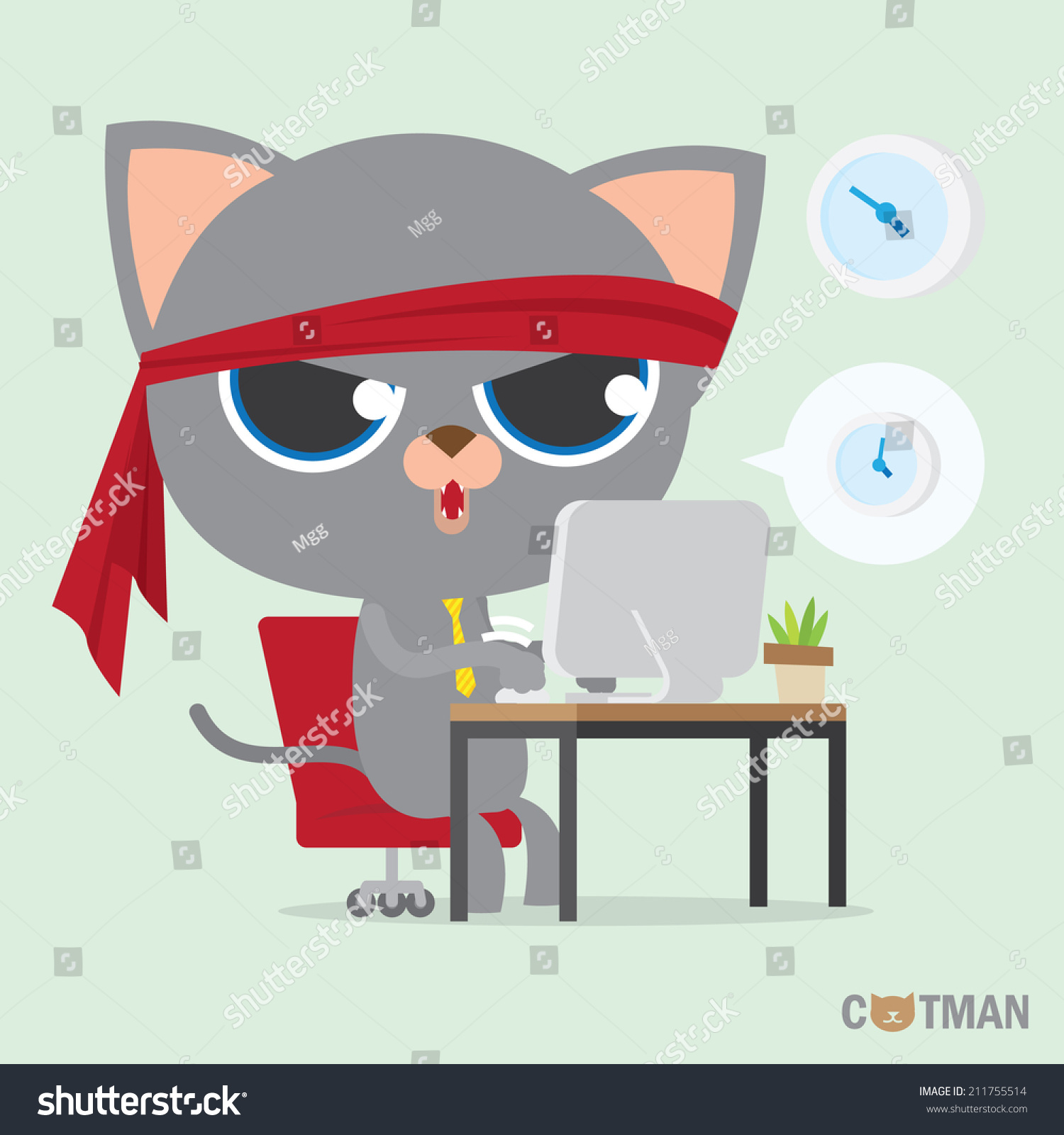 Catman Series Speed Work: vector de stock (libre de regalías) 211755514 ...