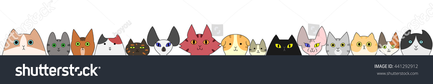 Cats Banner Stock Vector (Royalty Free) 441292912