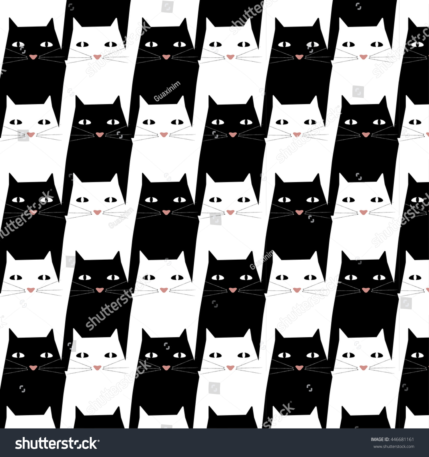 Cats Cartoon Vector Wallpaper 스톡 벡터(로열티 프리) 446681161 | Shutterstock