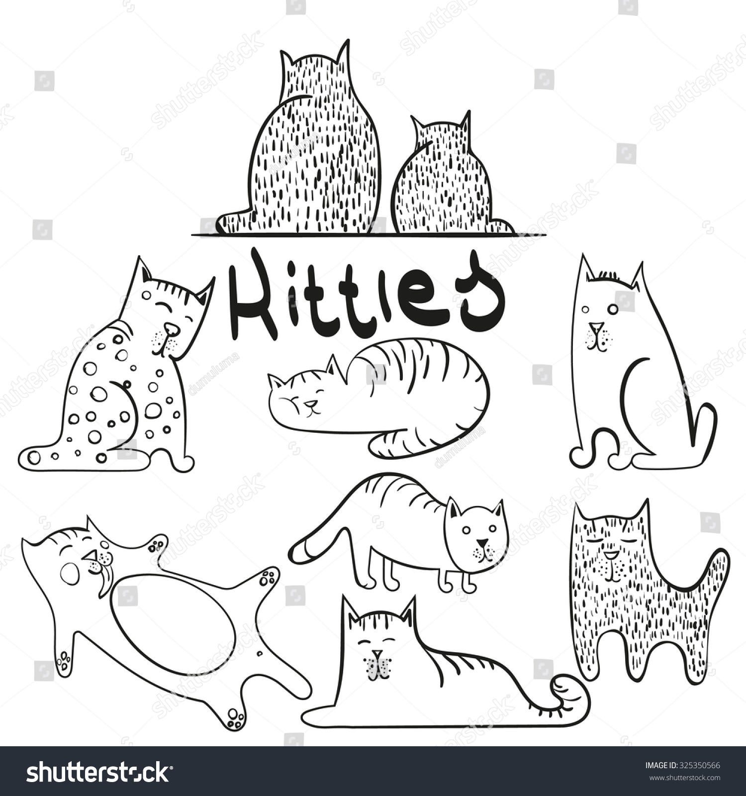 Cats Motion Vector Illustration Stock Vector (Royalty Free) 325350566