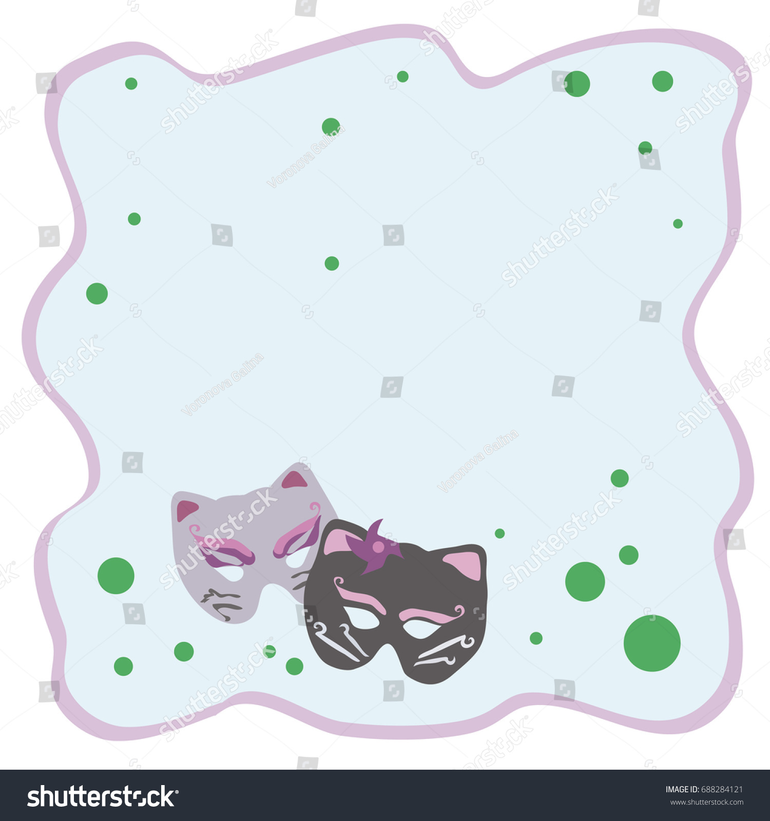 Cats Masks Stock Vector (Royalty Free) 688284121 | Shutterstock