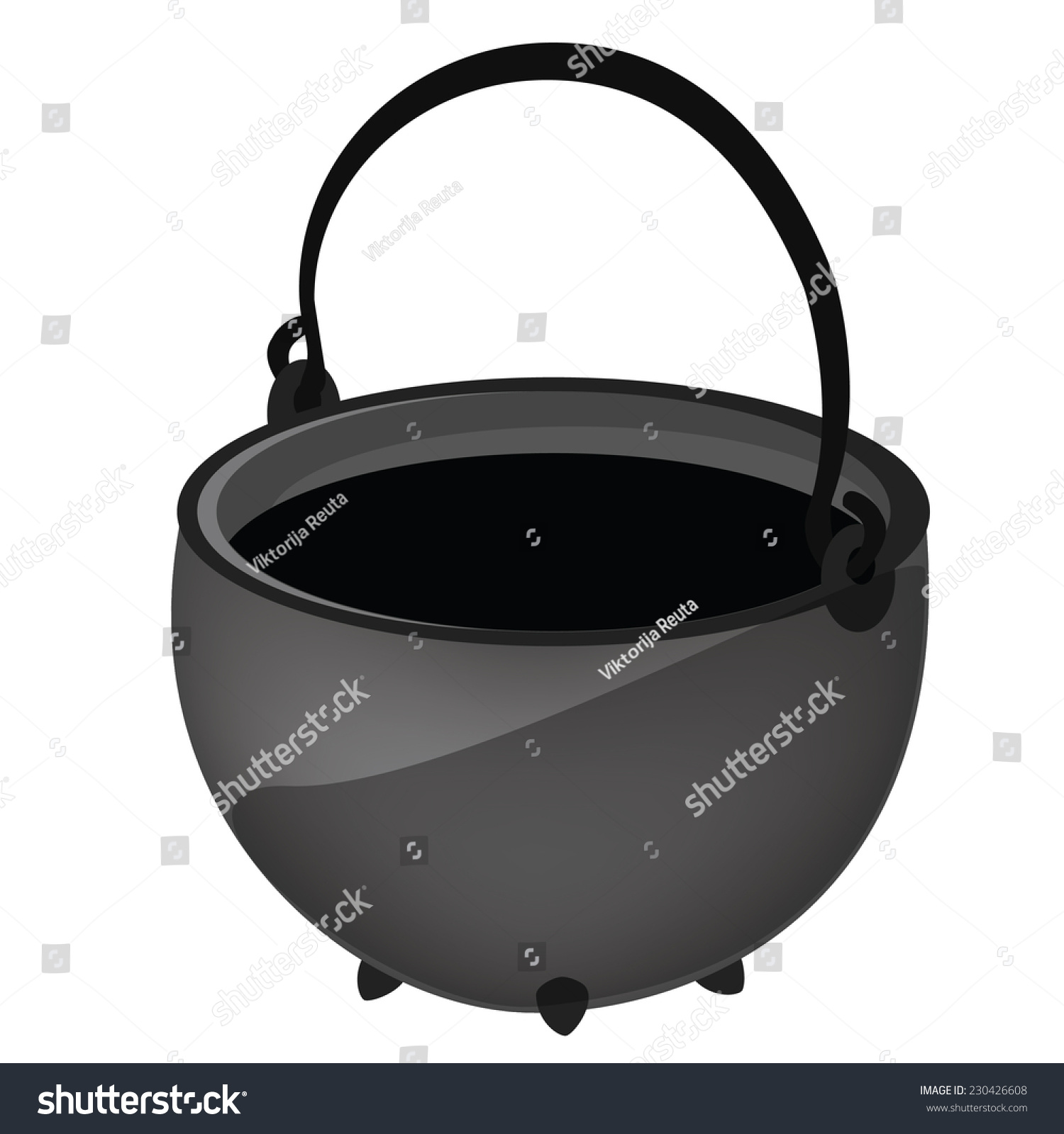 Cauldron, Empty Cauldron, Cauldron Isolated, Witches Cauldron Stock ...