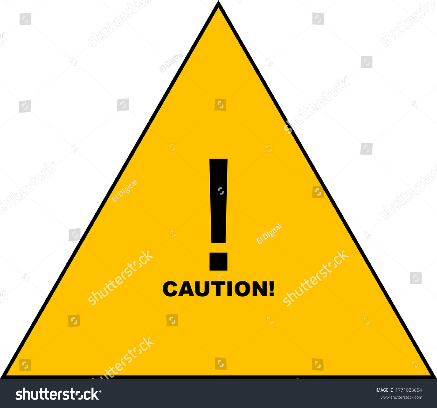Caution Safety Icon Design Stock Vector (Royalty Free) 1771028654 ...