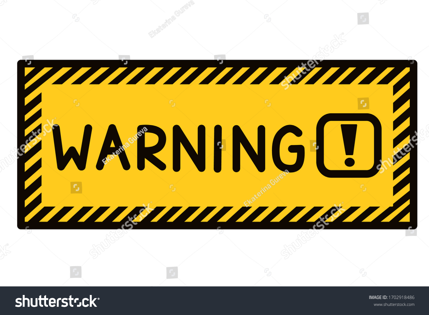 Caution Danger Warning Signs Simple Vector: เวกเตอร์สต็อก (ปลอดค่า ...
