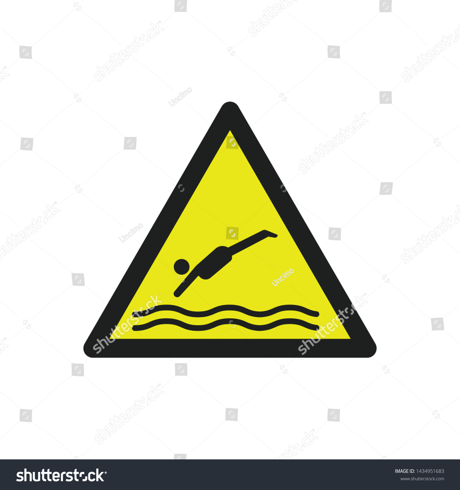 Caution Diving Area Sign Vector No: เวกเตอร์สต็อก (ปลอดค่าลิขสิทธิ์ ...