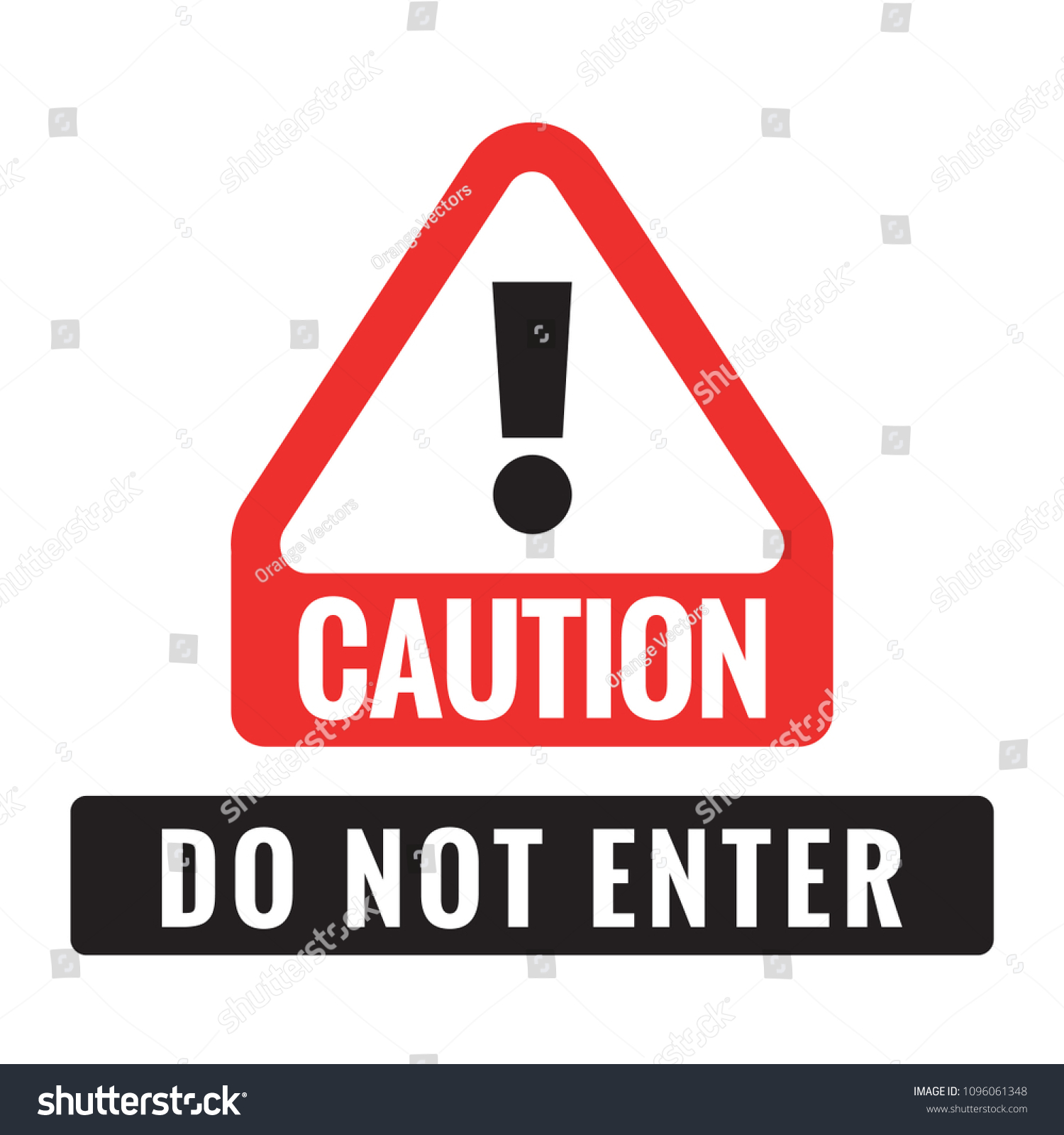 Caution Do Not Enter Sign Sticker: เวกเตอร์สต็อก (ปลอดค่าลิขสิทธิ์ ...