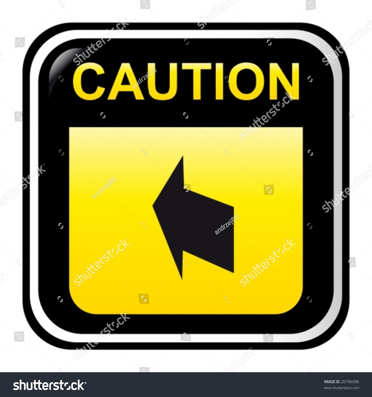 Caution Exit Sign Stock Vector (Royalty Free) 26706586 | Shutterstock