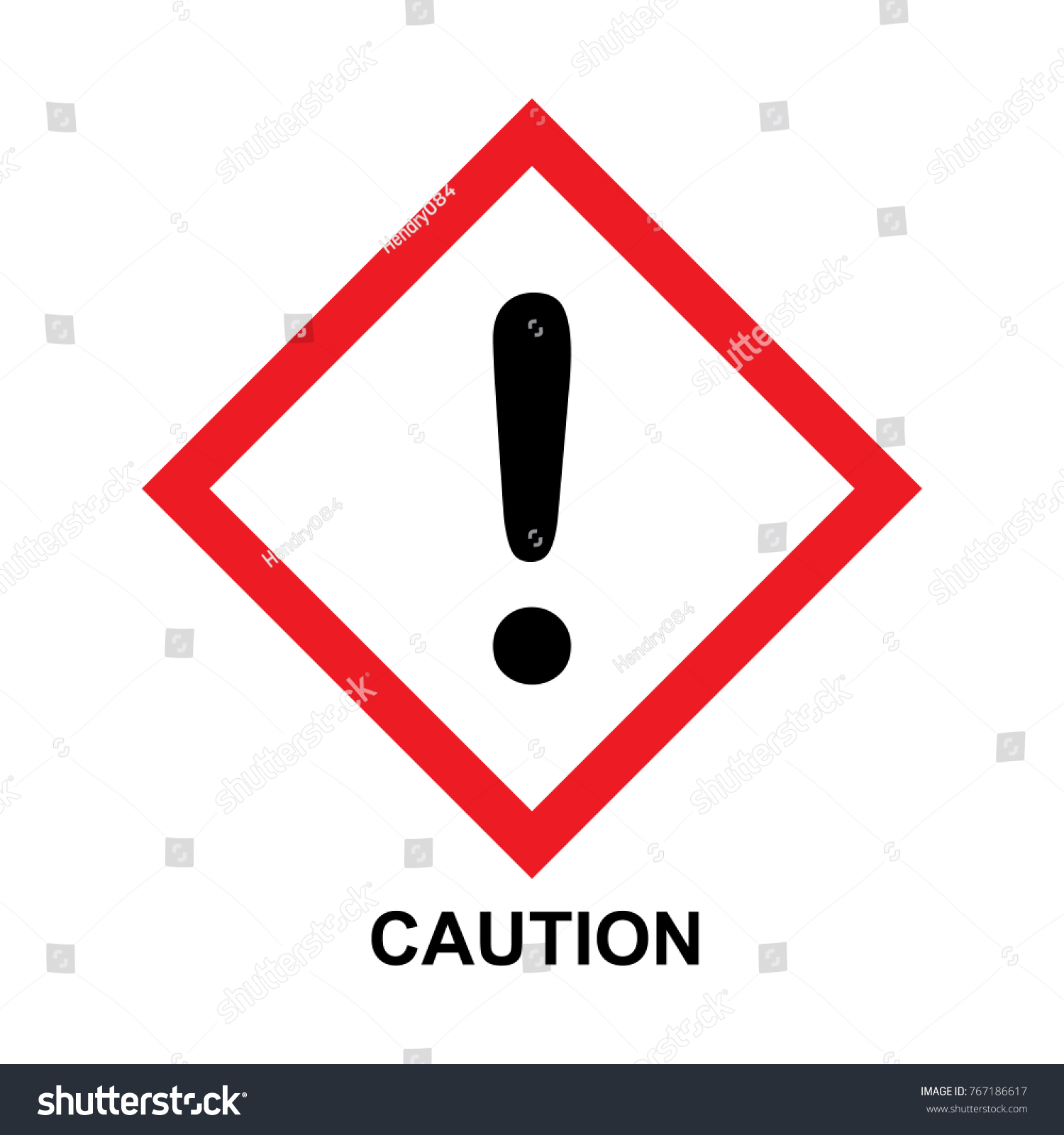 Caution Hazard Warning Sign Stock Vector (Royalty Free) 767186617 ...