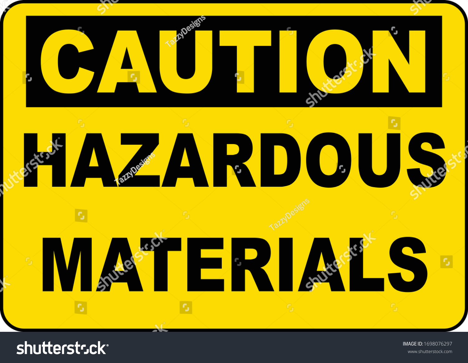 Caution Hazardous Materials Vector Sign Stock Vector (Royalty Free ...