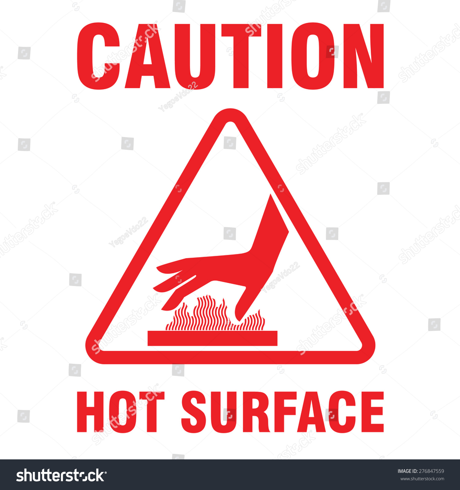 aviso de superficie caliente: vector de stock (libre de regalías) 276847559