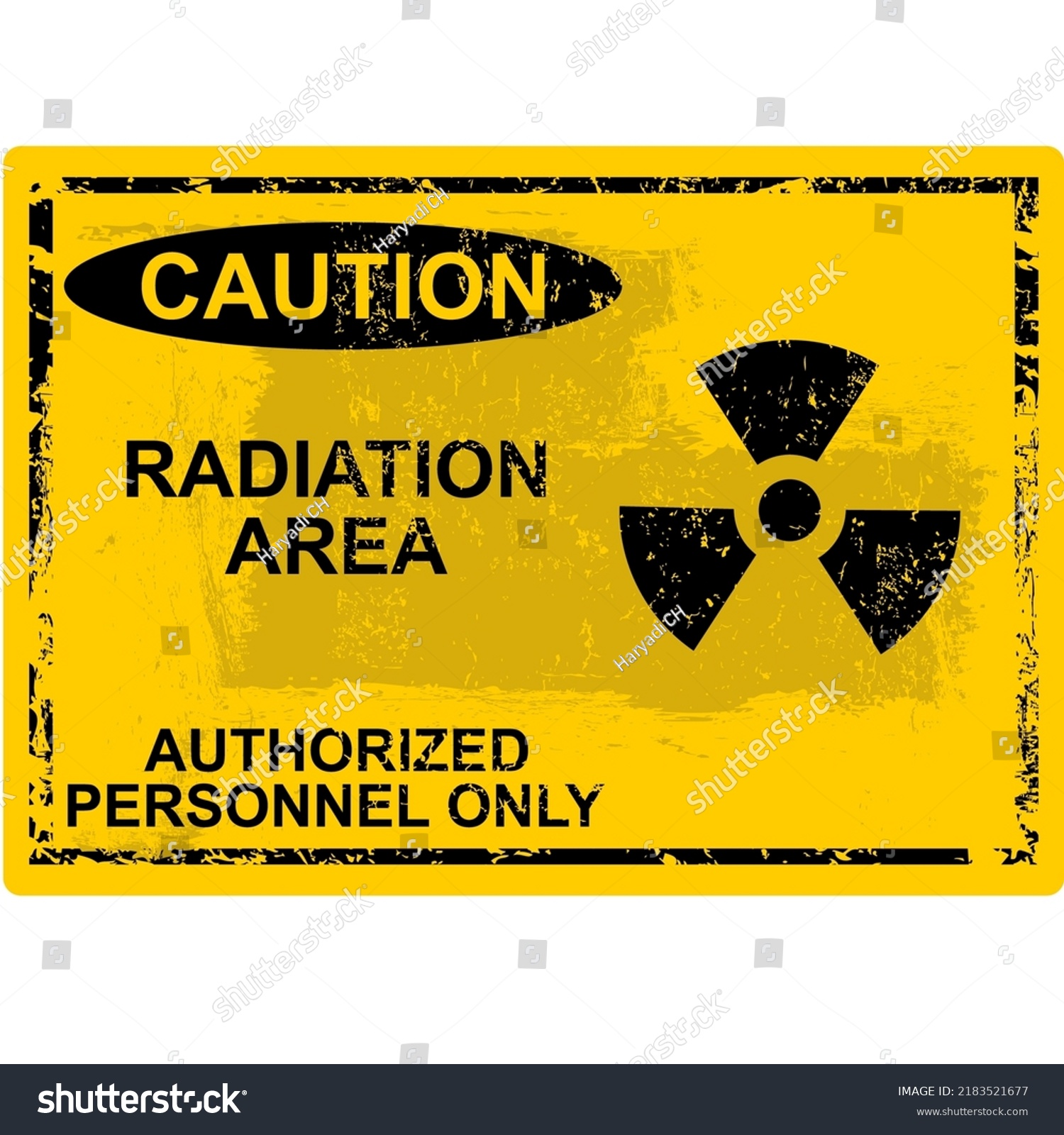 Caution Radiation Area Sign Vector Stock Vector (Royalty Free ...