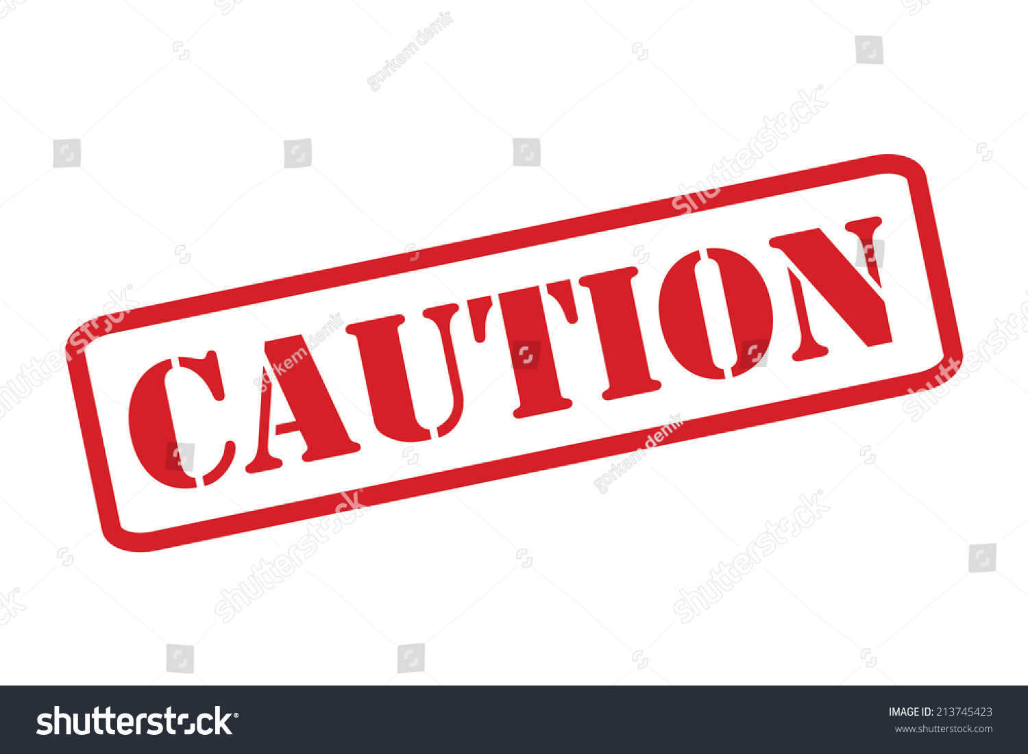 Caution Red Rubber Stamp Vector Over Stock Vector (Royalty Free) 213745423