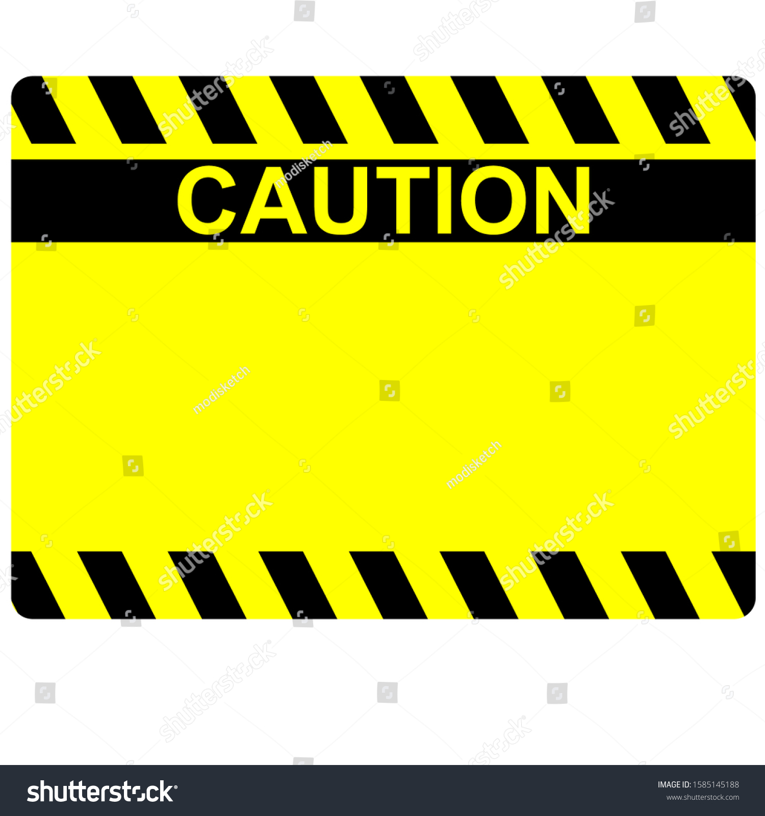 Caution Sign Board Vector 스톡 벡터(로열티 프리) 1585145188 | Shutterstock