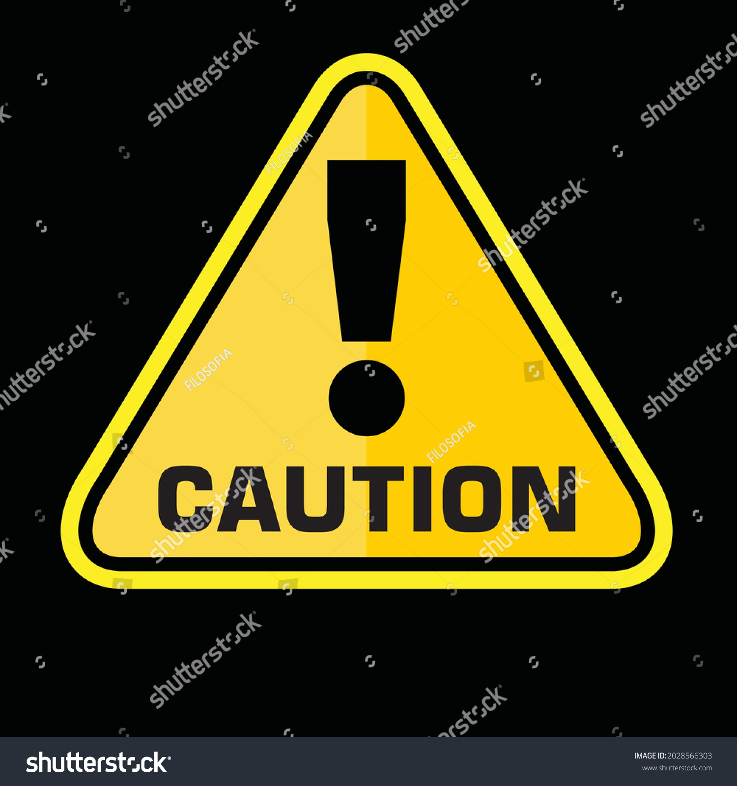 Caution Sign Design Label Vector Stock Vector (Royalty Free) 2028566303 ...