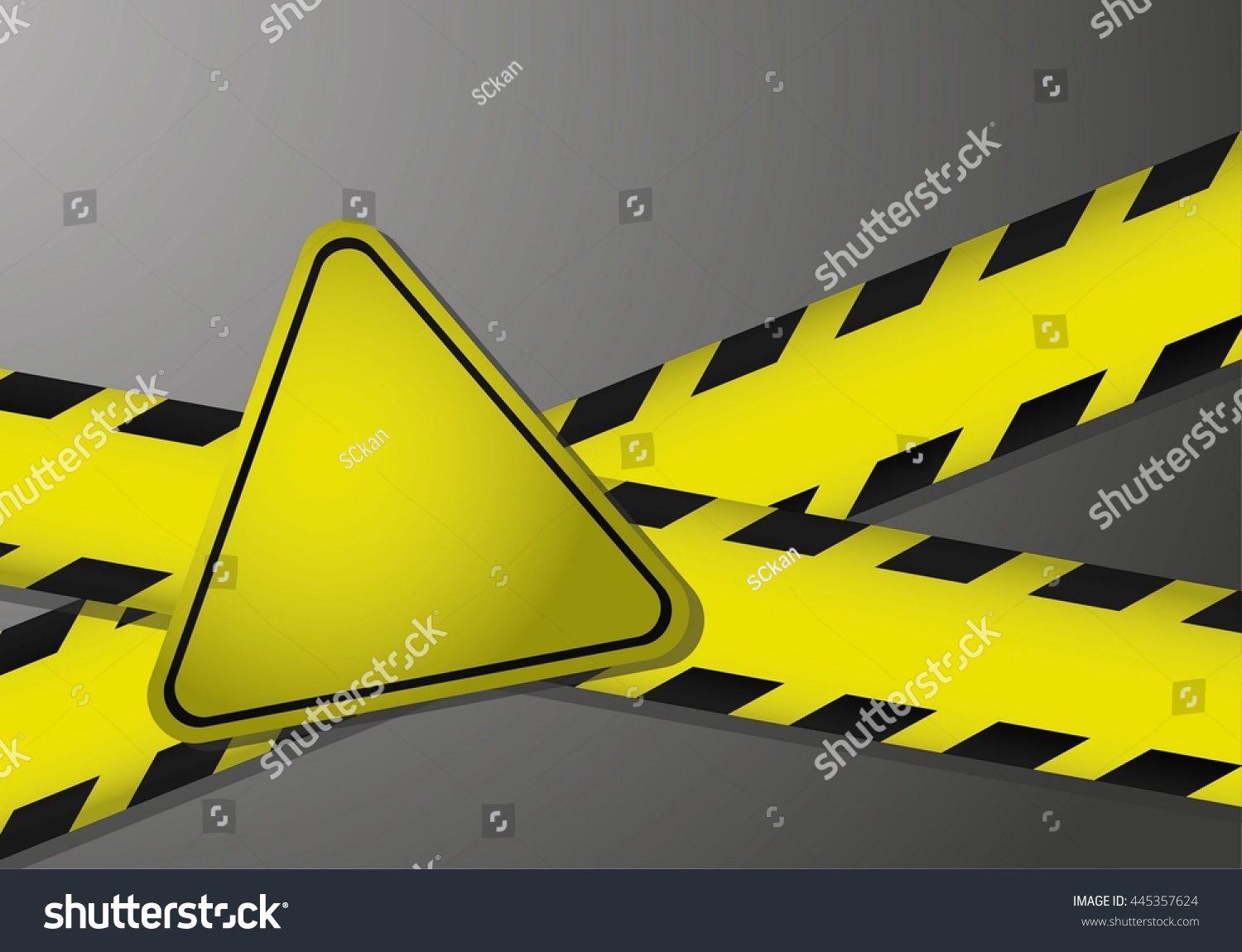 Caution Sign Warning Tape Caution Triangle: vector de stock (libre de ...