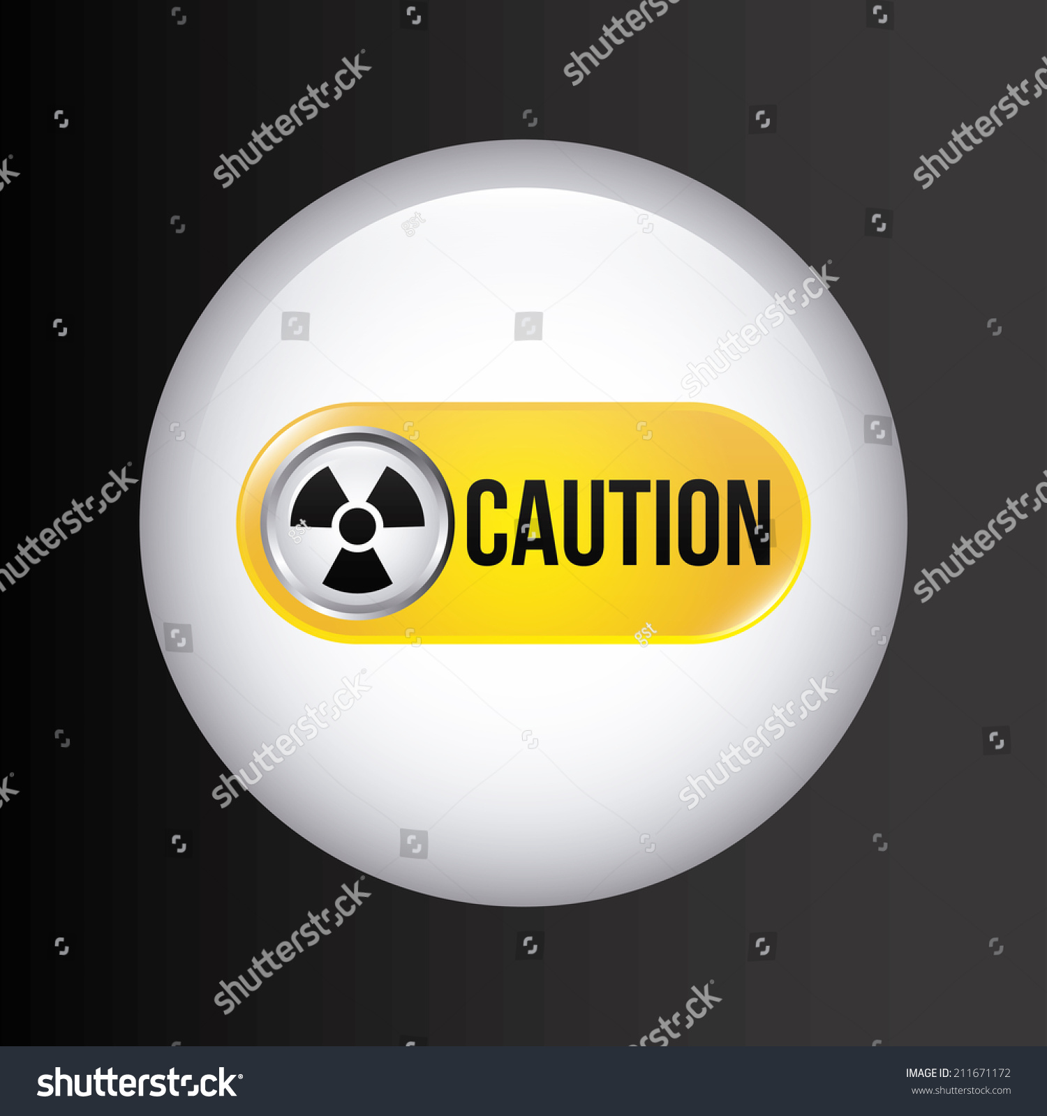 Caution Signal Over Black Background Vector Stock Vector (Royalty Free ...