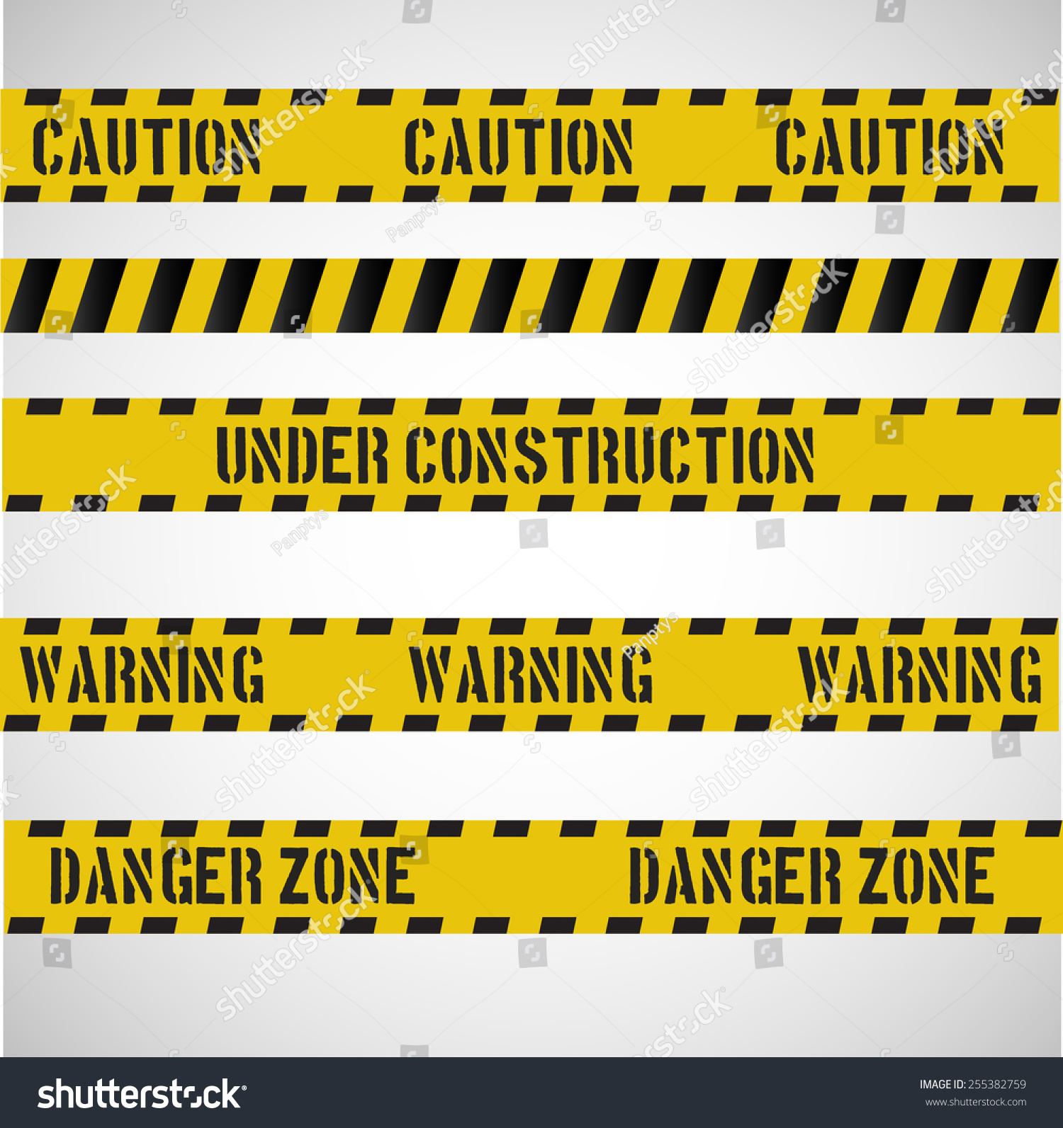 Caution Stripes Collection Vector Art Stock Vector (Royalty Free ...