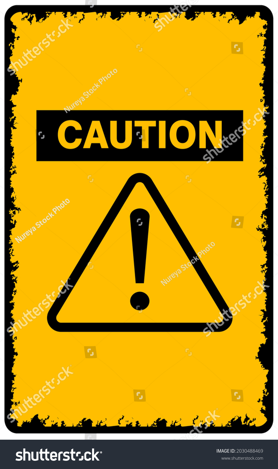 Caution Yellow Sign Design Square Warning Stock Vector (Royalty Free ...