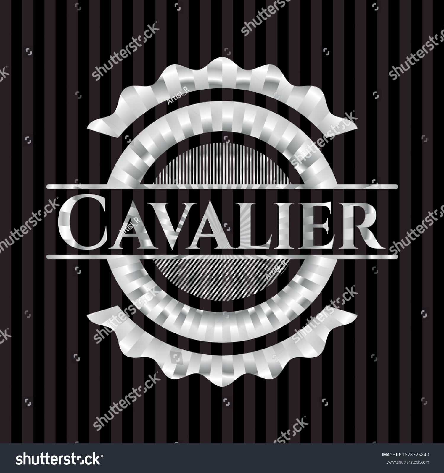 Cavalier Silver Emblem Vector Illustration Mosaic Stock Vector (Royalty ...