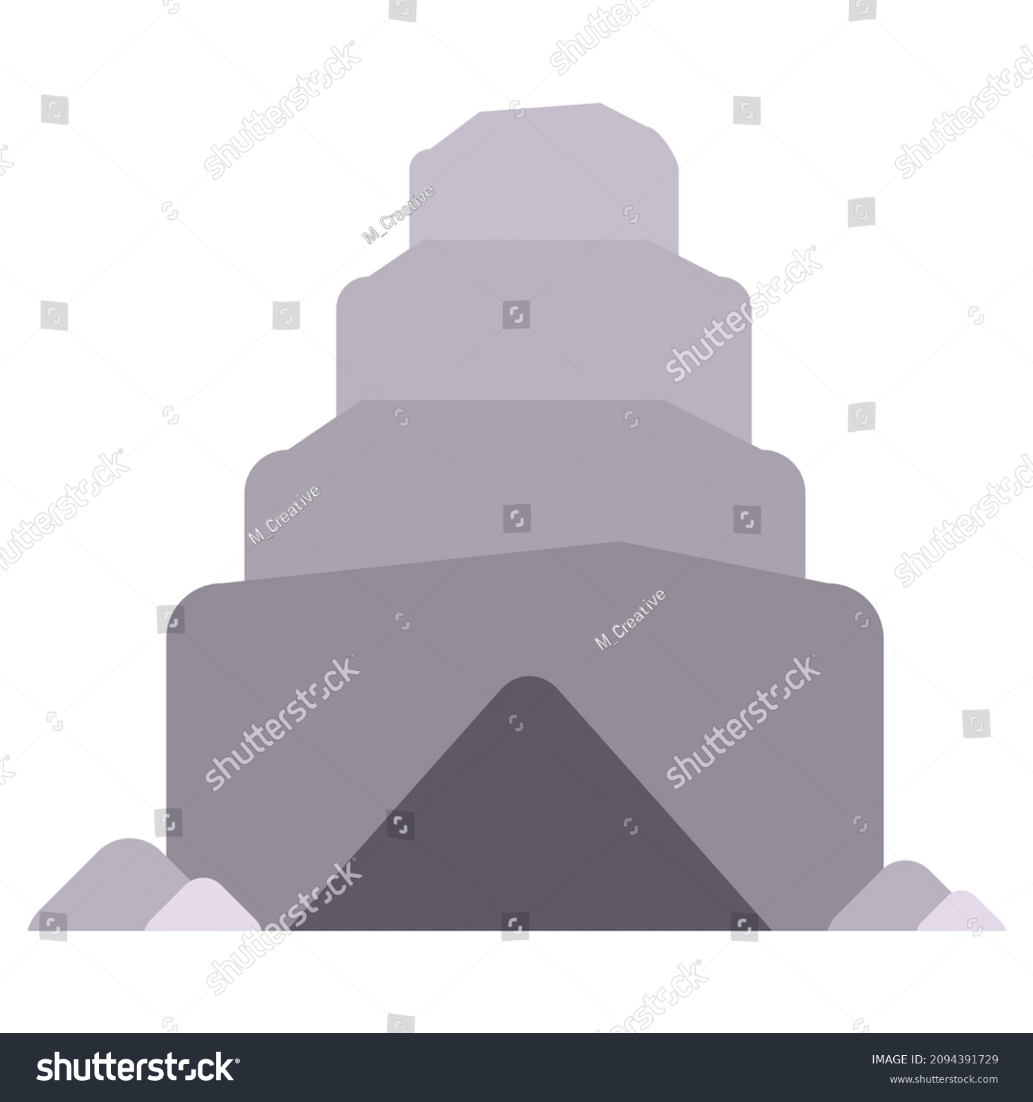 Cave Flat Clipart Vector Illustration Stock Vector (Royalty Free ...