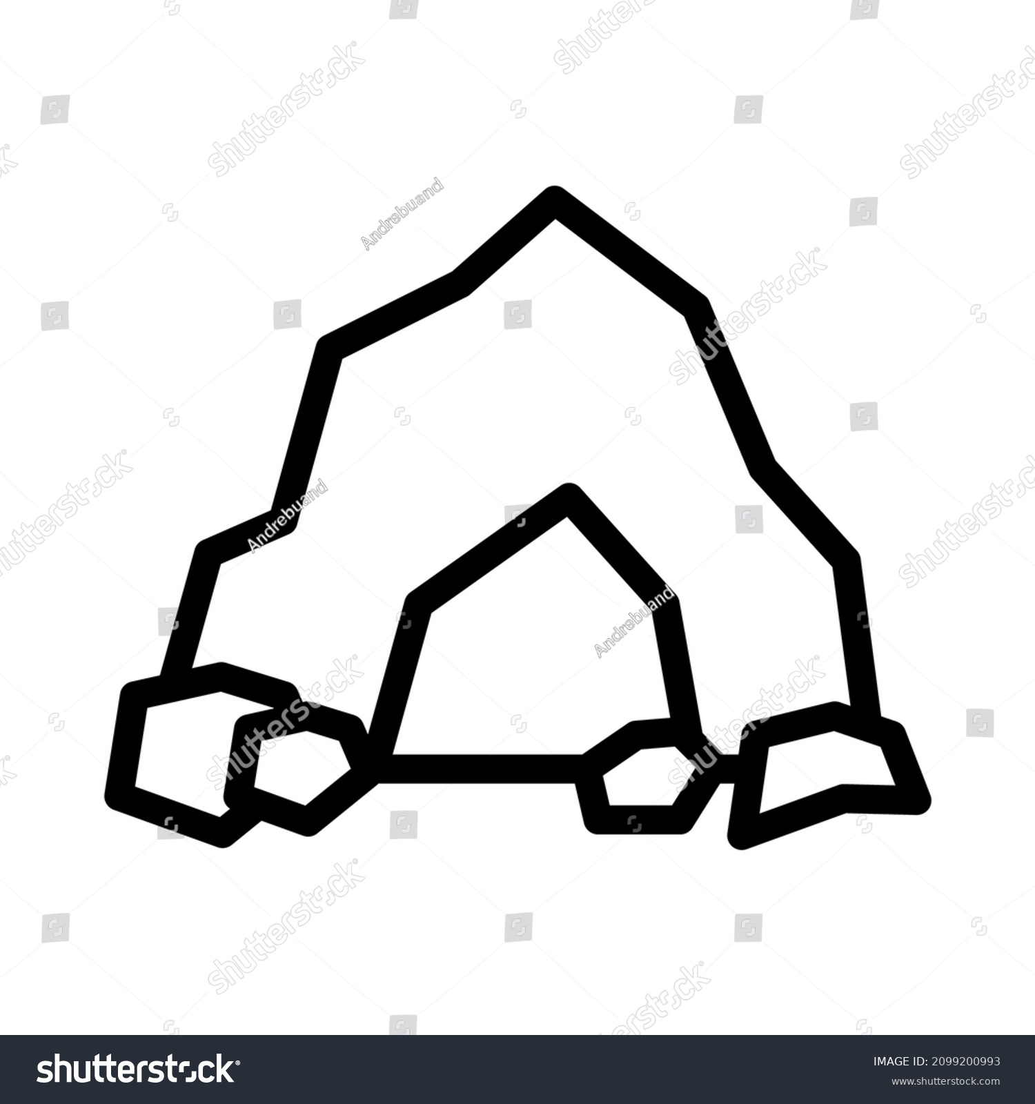 Cave Icon Illustratin Vector Graphic Stock Vector (Royalty Free) 2099200993